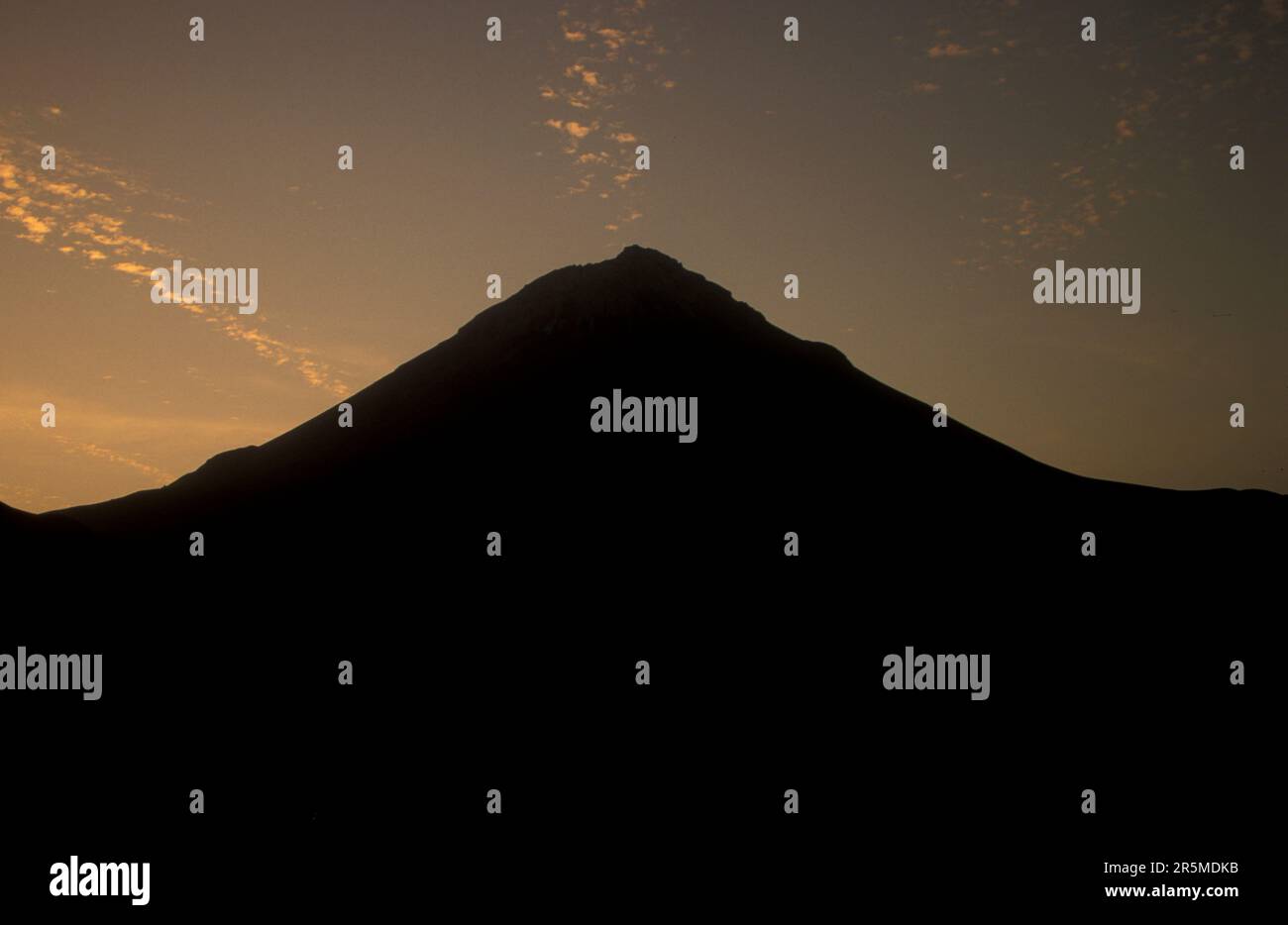 the Landscape with the Volcano and Mt Fogo on the Island of Fogo on the ...
