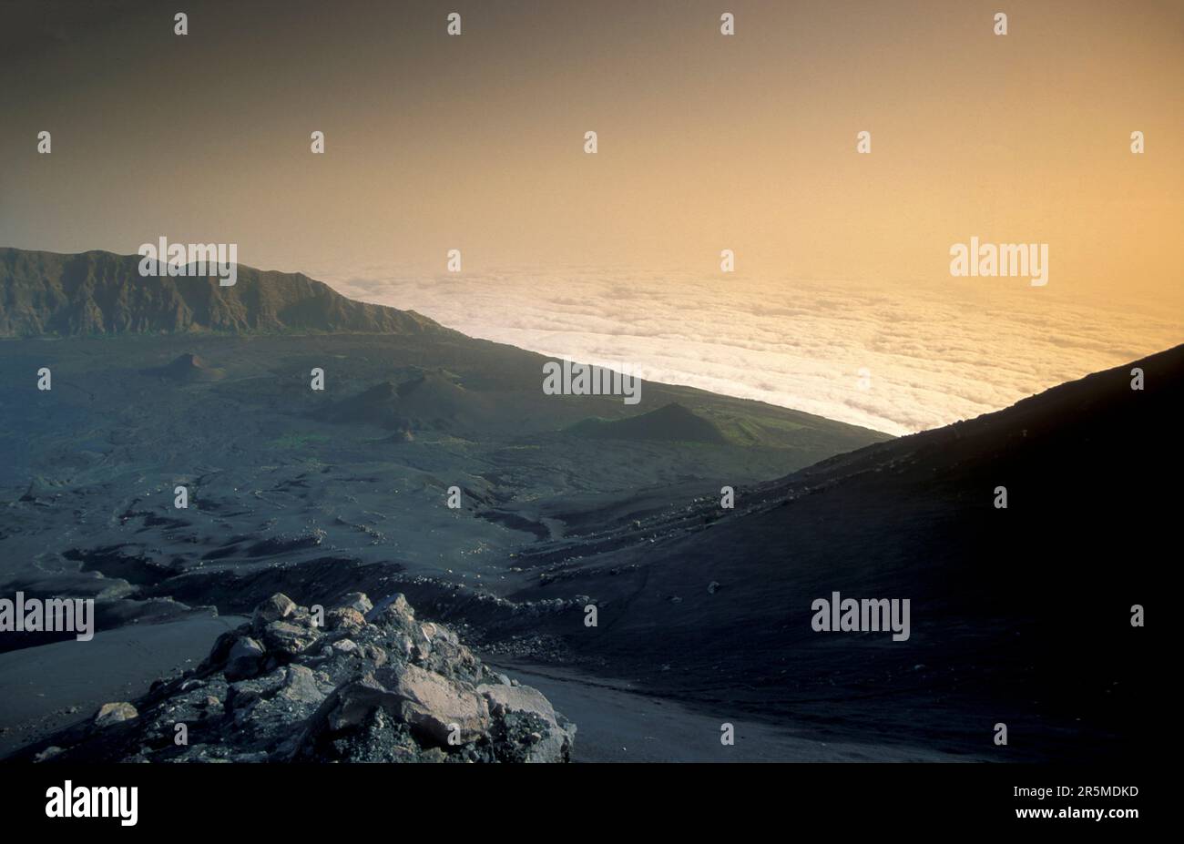 the Landscape with the Volcano and Mt Fogo on the Island of Fogo on the ...