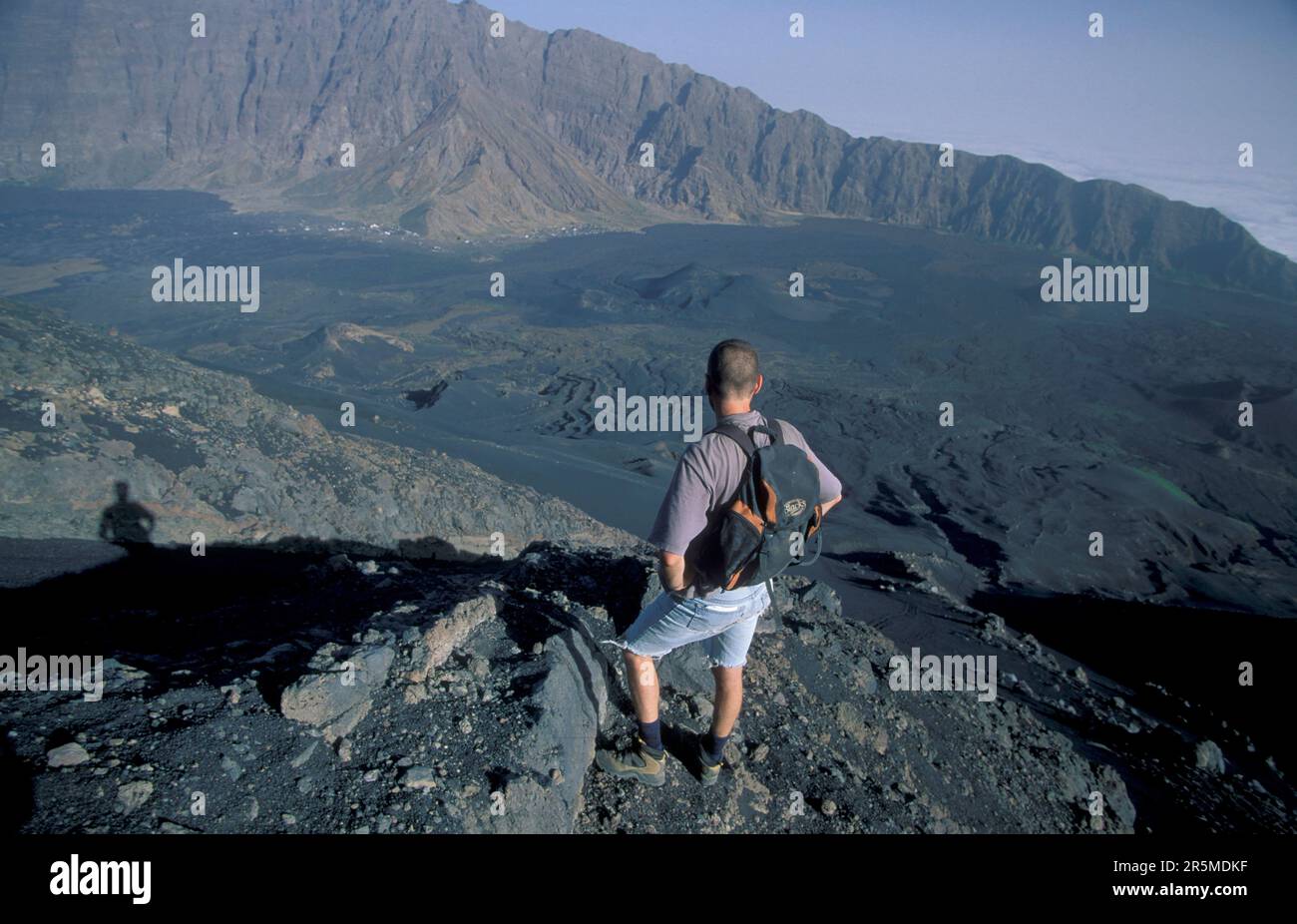the Landscape with the Volcano and Mt Fogo on the Island of Fogo on the ...