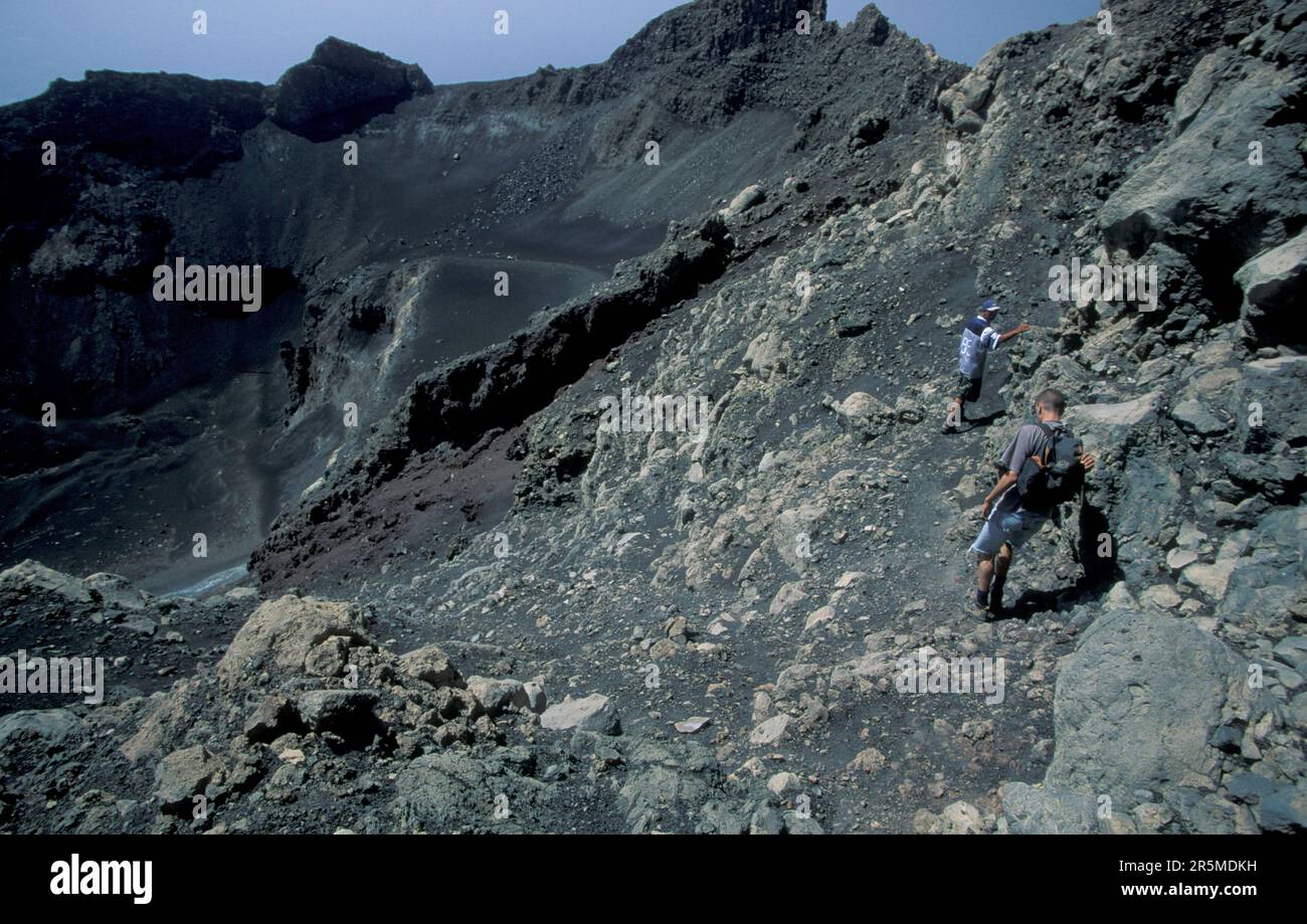 the Landscape with the Volcano and Mt Fogo on the Island of Fogo on the ...