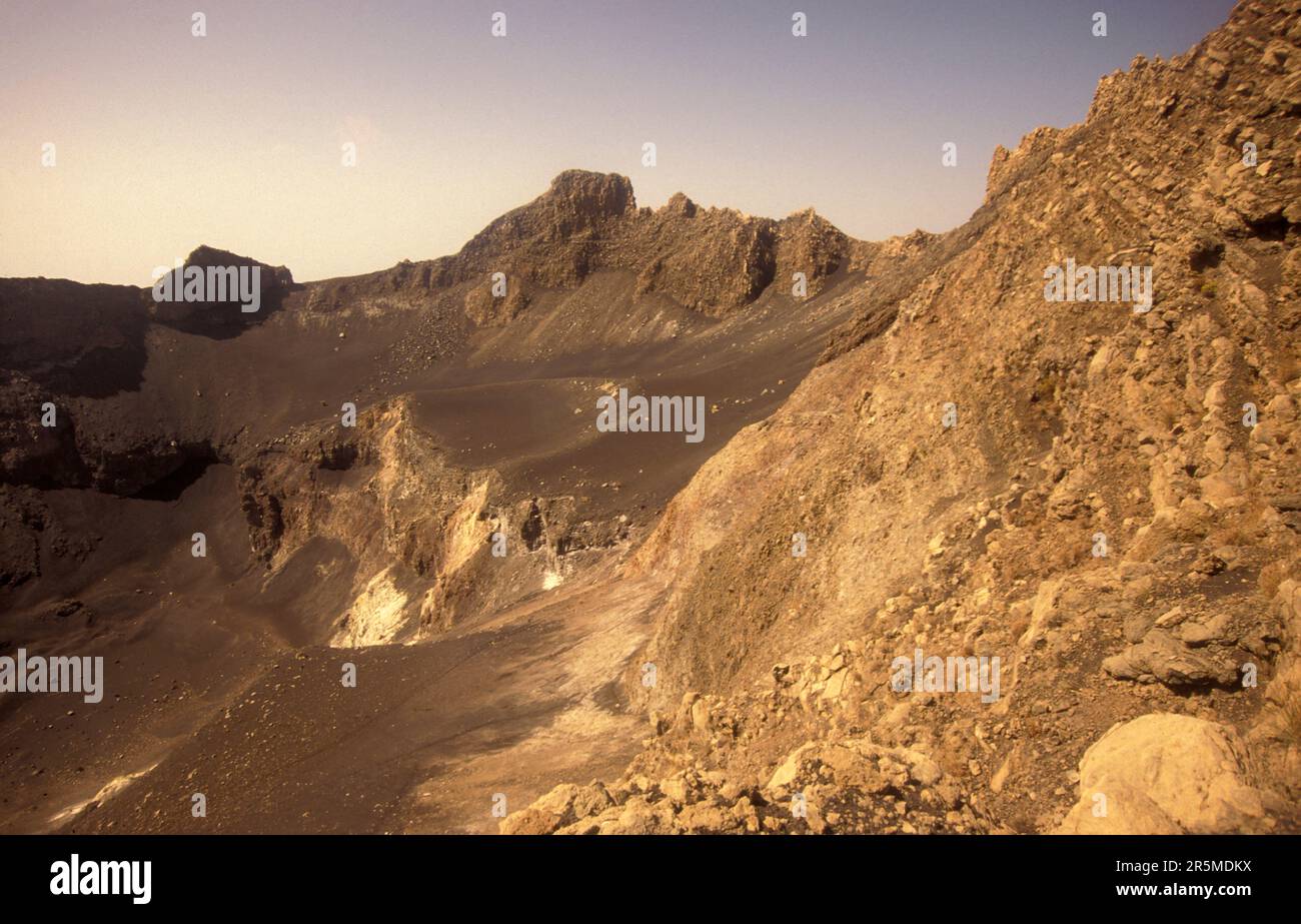 the Landscape with the Volcano and Mt Fogo on the Island of Fogo on the ...