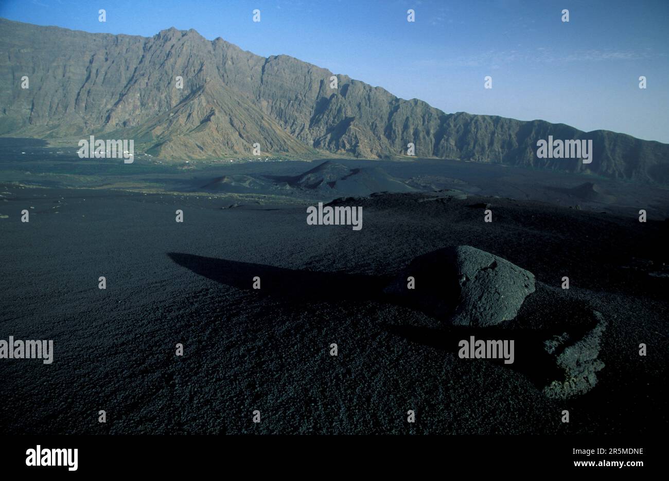 the Landscape with the Volcano and Mt Fogo on the Island of Fogo on the ...