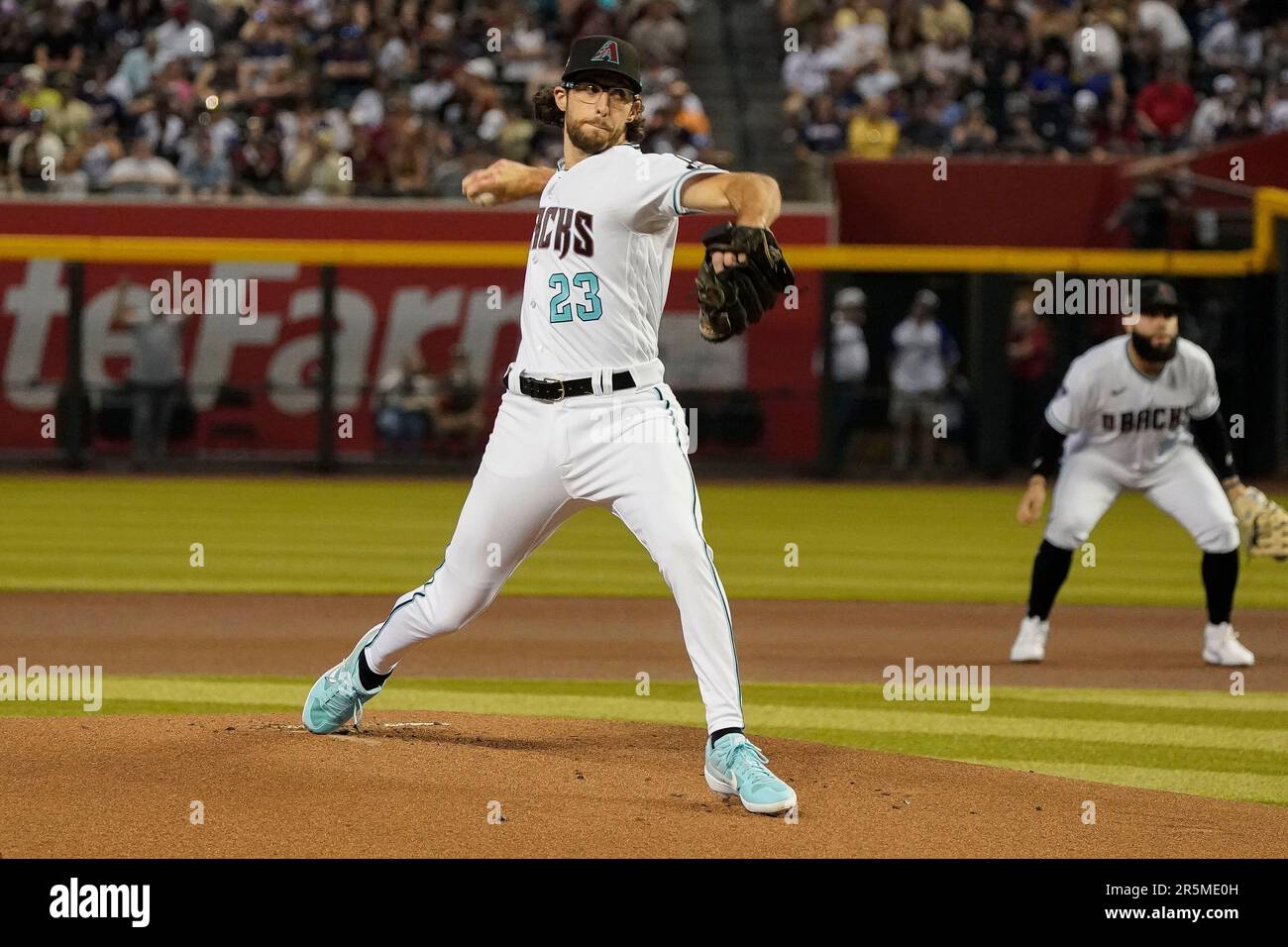 Arizona Diamondbacks staring pitcher Zac Gallen throws against the ...