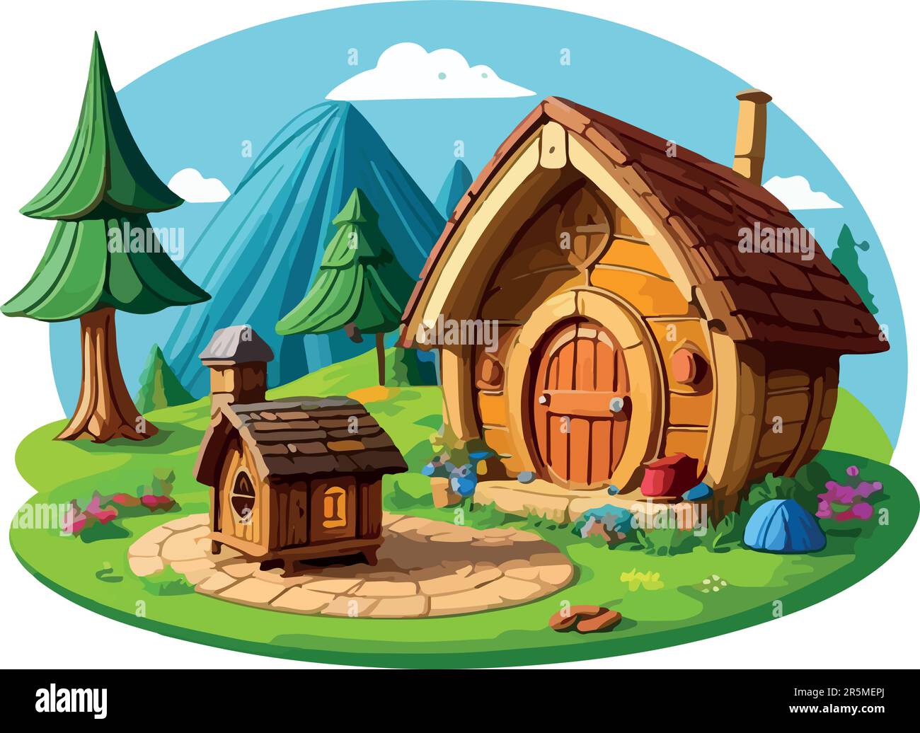 Great And Cuteness Dwarf And Hobbit House Stock Vector Image And Art Alamy