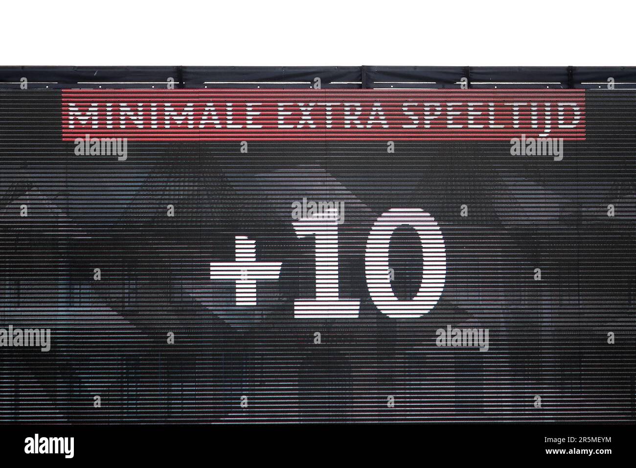 ROTTERDAM - 10 minutes of extra time on the scoreboard during the semi ...