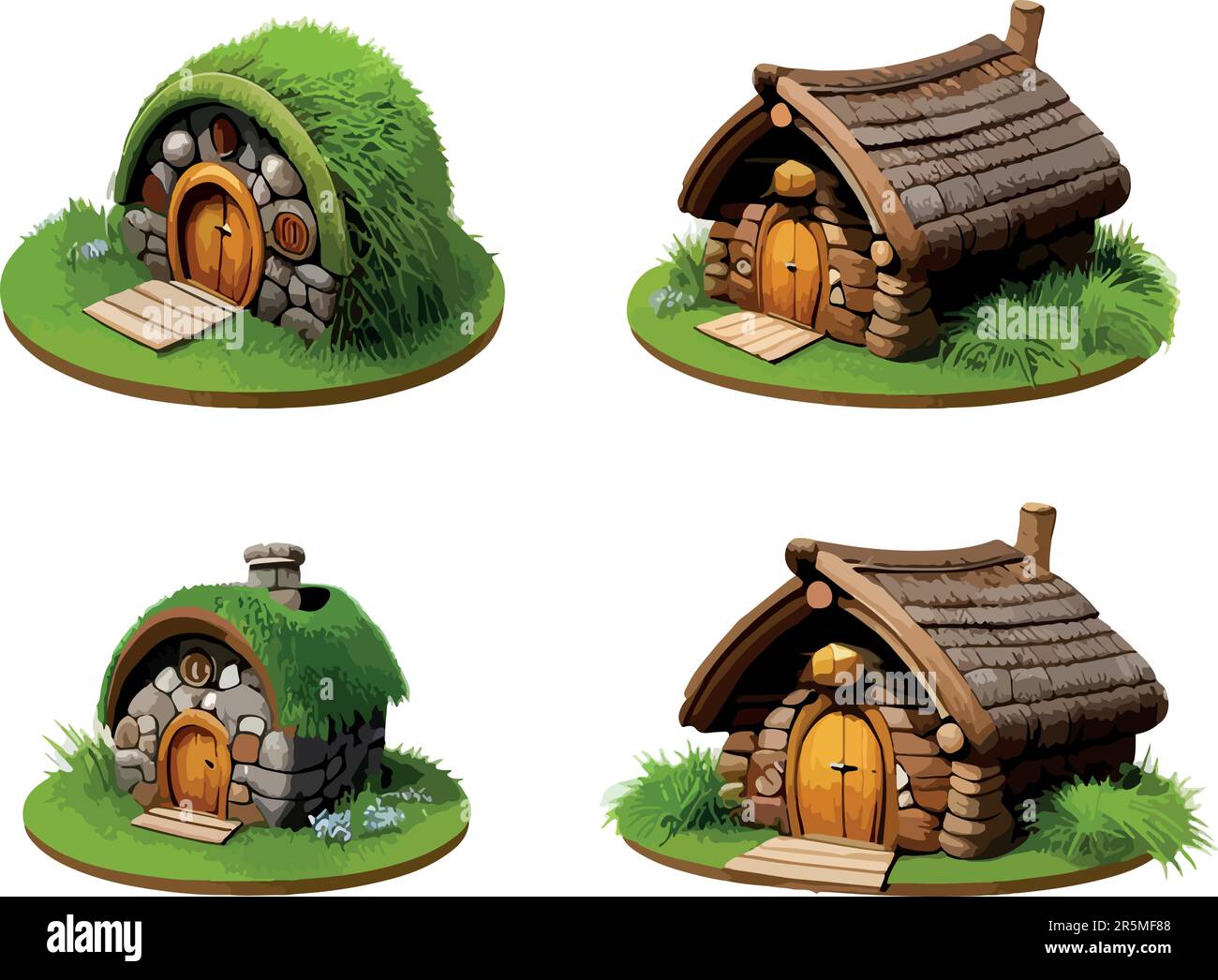 Hobbit house Stock Vector Images - Alamy