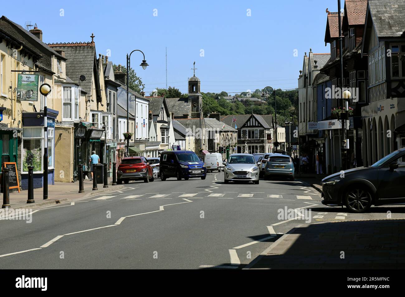 The High Street, Cowbridge near Cardiff, South Wales. May 2023. Summer ...