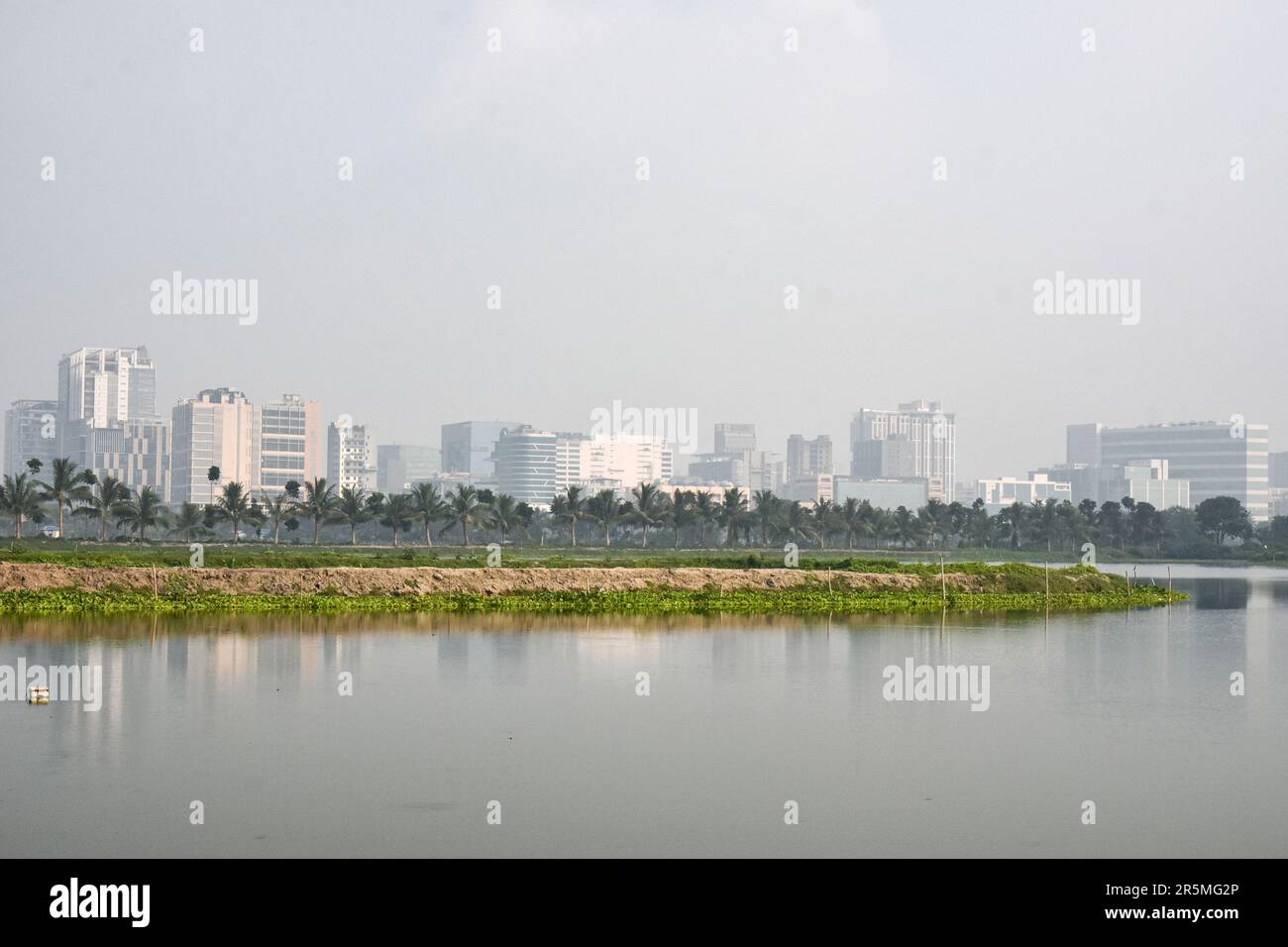 Multispeciality high-rise buildings in the Newtown area are situated on ...