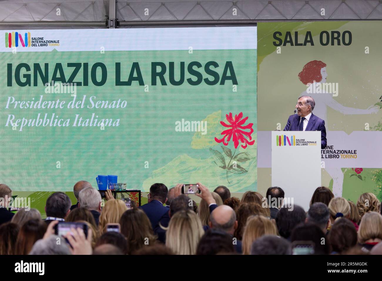 President of the Senate of the Italian Republic Ignazio La Russa speaks ...