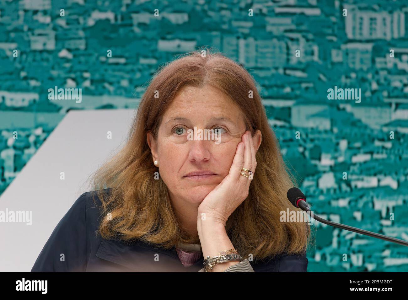 Italian philosopher and journalist Susanna Marietti speaks at the 2023 ...