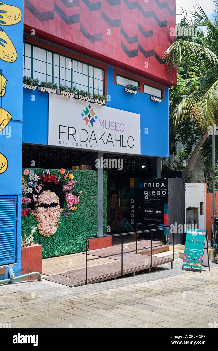 The Frida Kahlo Museum in Playa Del Carmen Yucatan Mexico Stock Photo ...