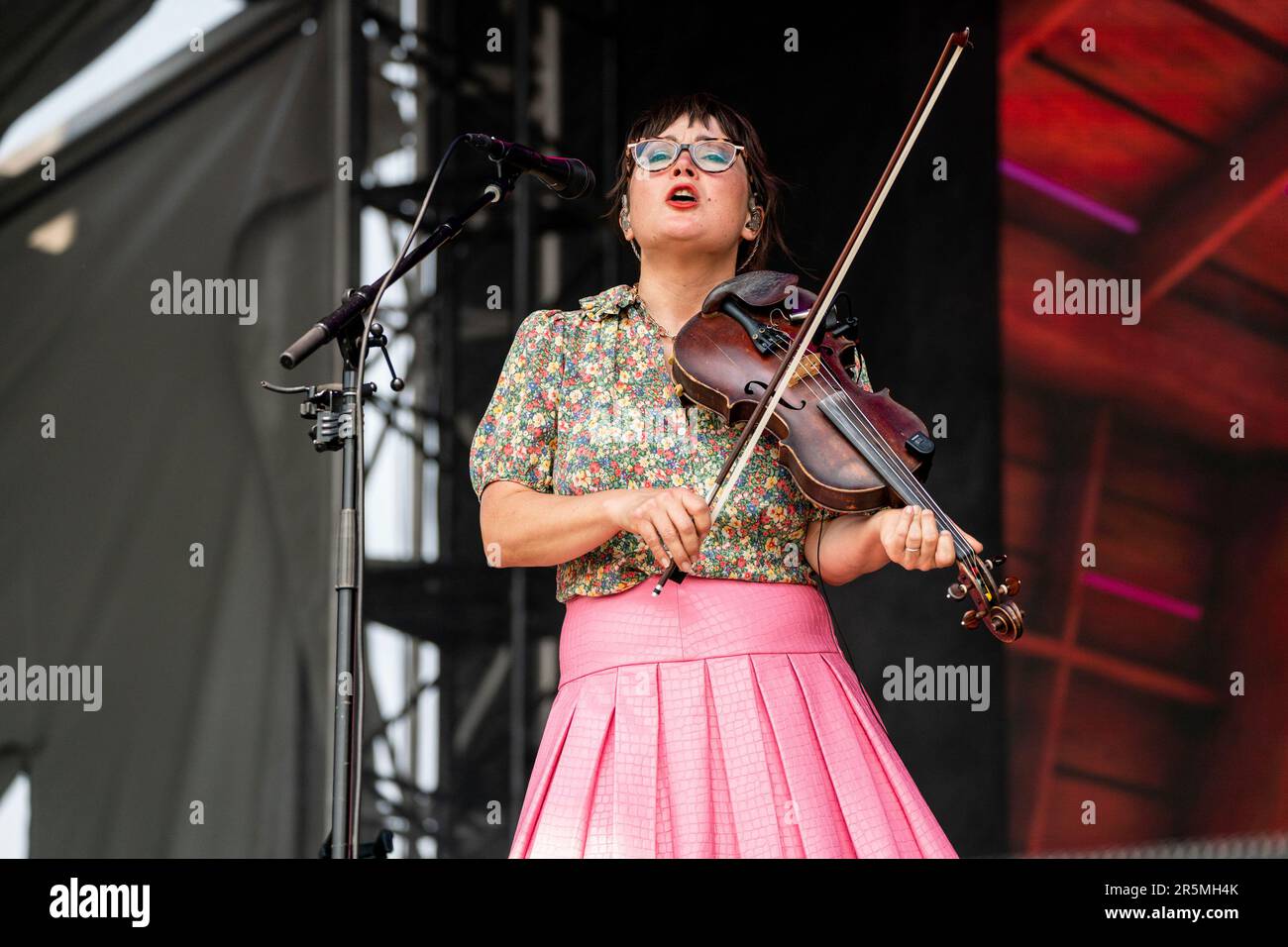 Sara Watkins of Nickel Creek performs at Railbird Music Festival on ...
