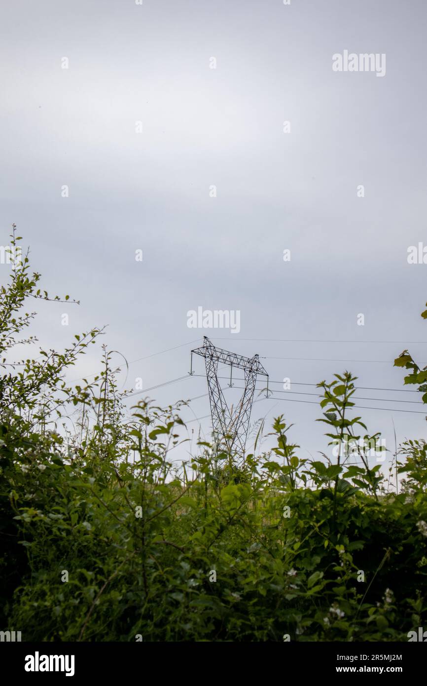 Long distance power lines hi-res stock photography and images - Alamy
