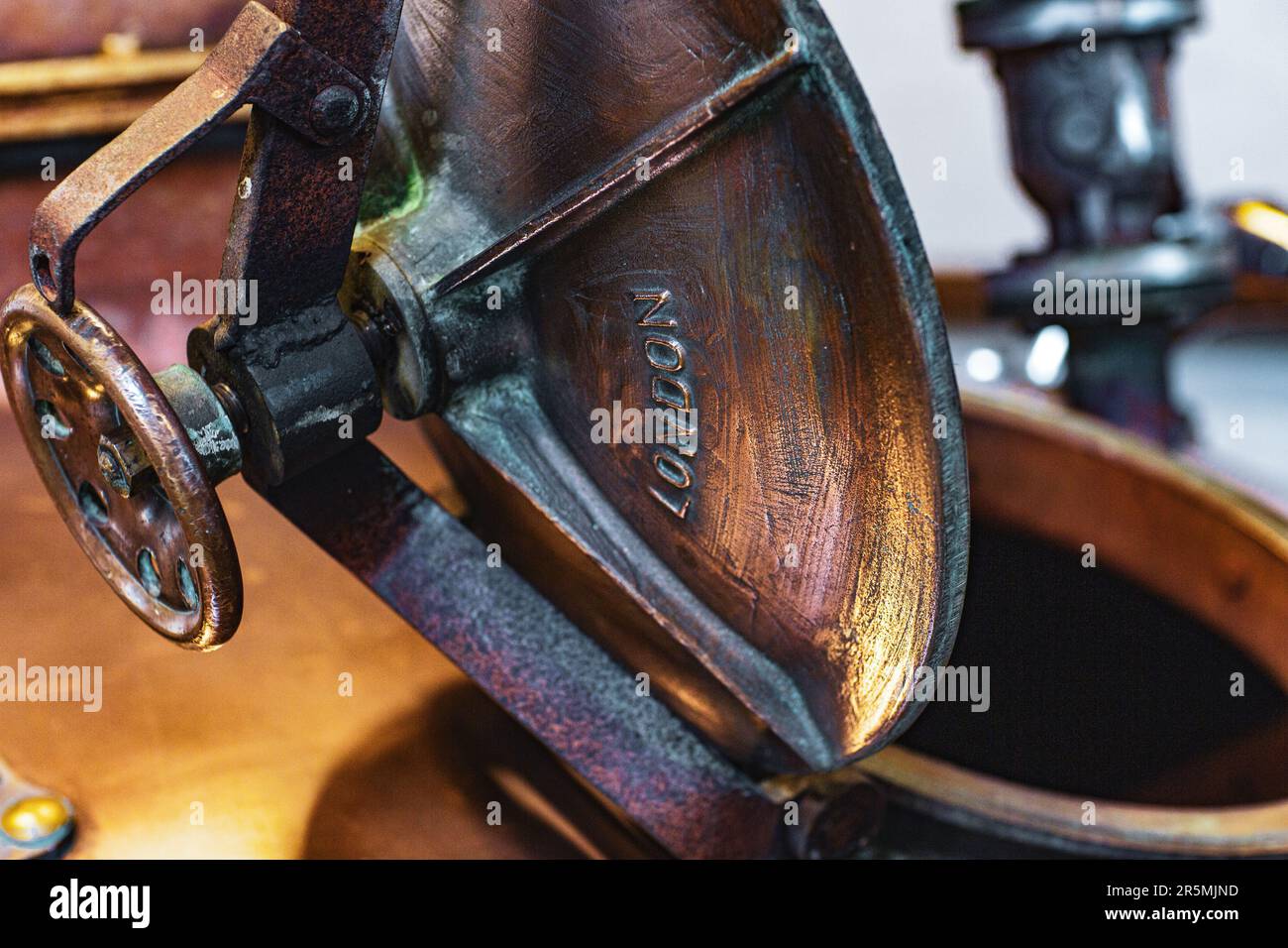 Copper Pot Still at Bruichladdich Distillery on island of Islay in ...