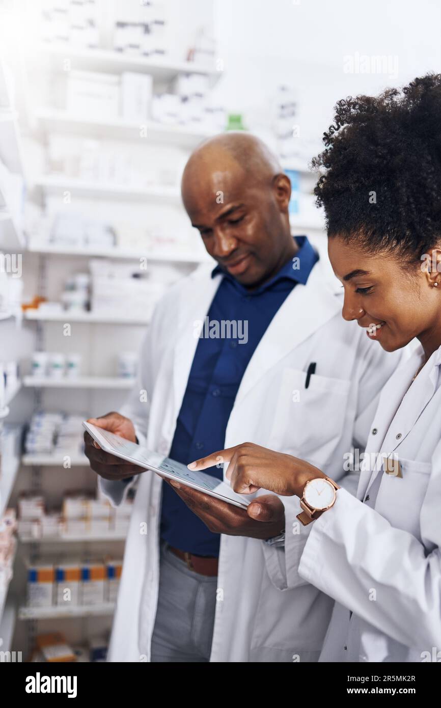 Everything adds up according to the numbers. two pharmacists doing ...