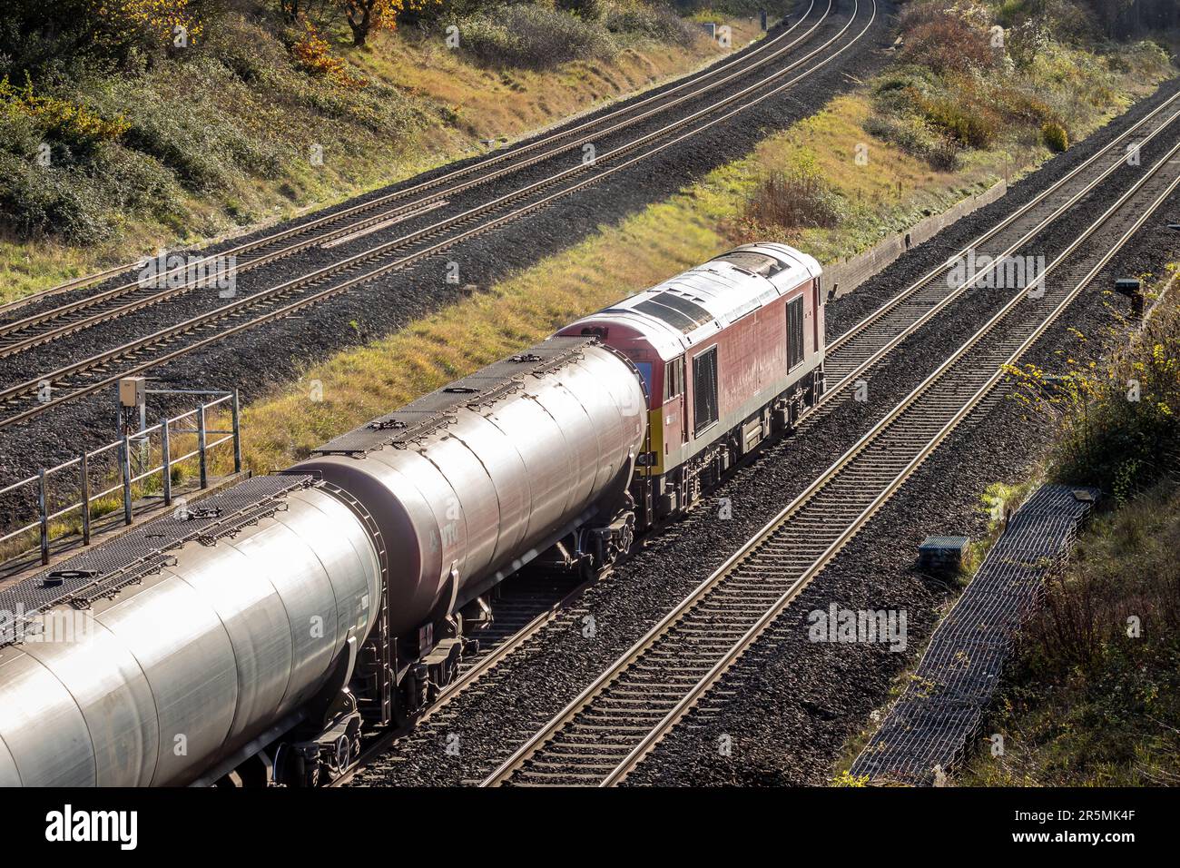 Class 60 No. 60010 with Deutsche Bahn Cherry Red with DB Schenker ...
