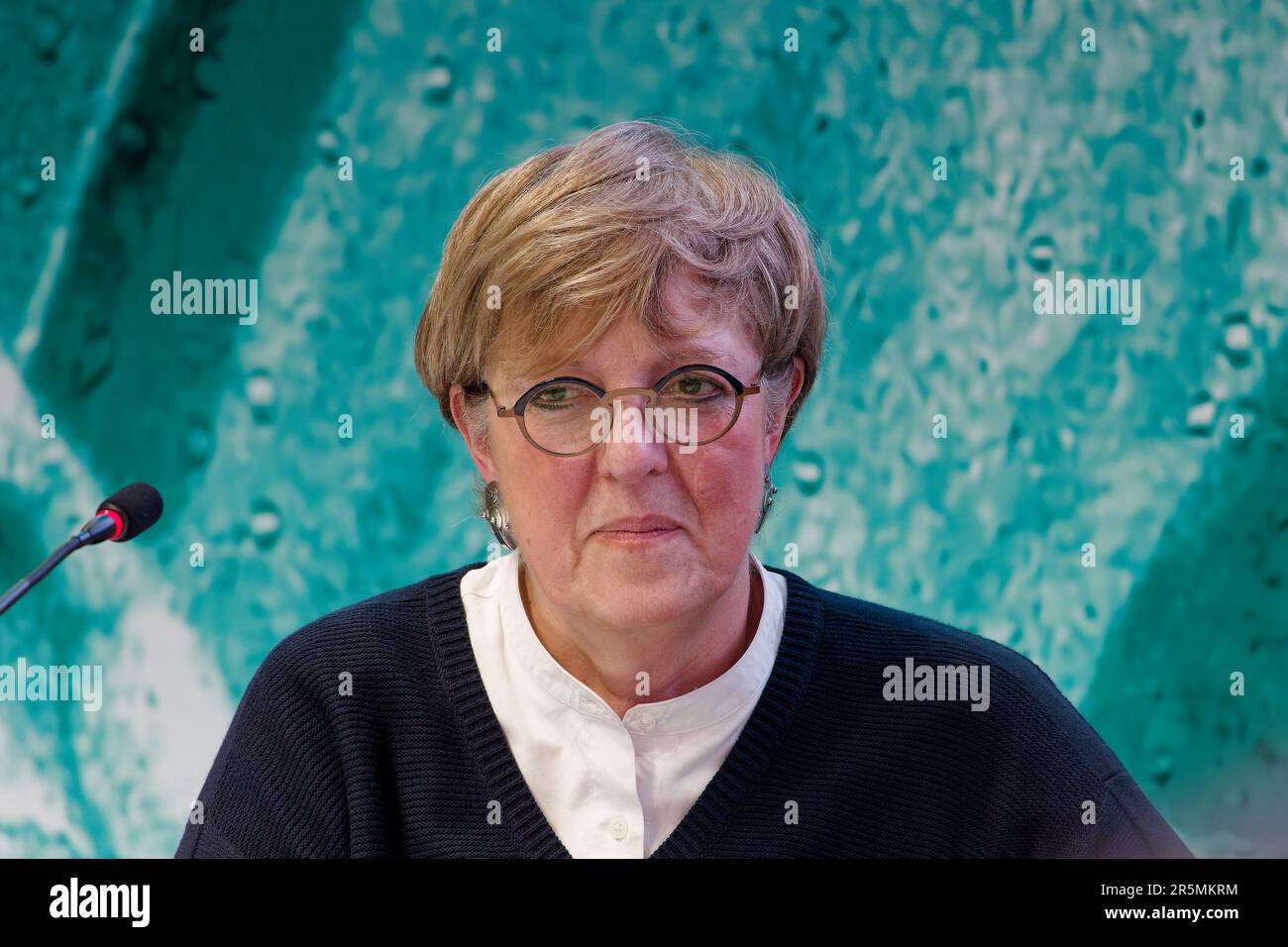 Italian journalist Maria Teresa Martinengo speaks at the 2023 edition ...