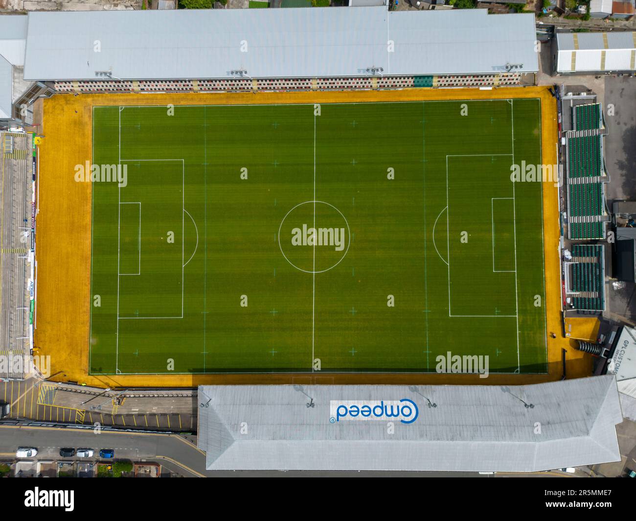 Aerial view of Newport, South Wales, showing Rodney Parade football ...