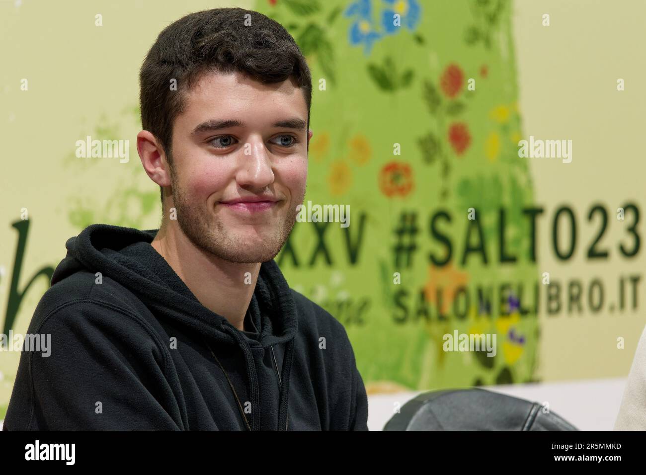 Italian writer and Fridays for Future activist Giorgio Brizio speaks at ...