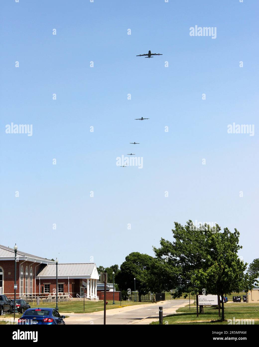 KC-135 Stratotankers fly over Selfridge Air National Guard Base ...
