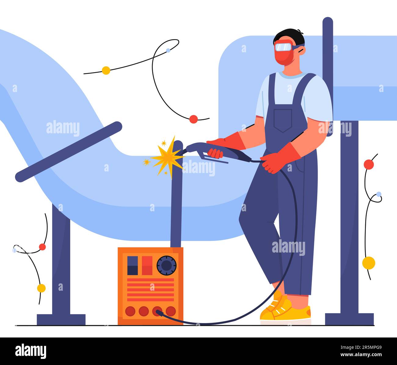 Pipe welding machine Cut Out Stock Images & Pictures - Alamy