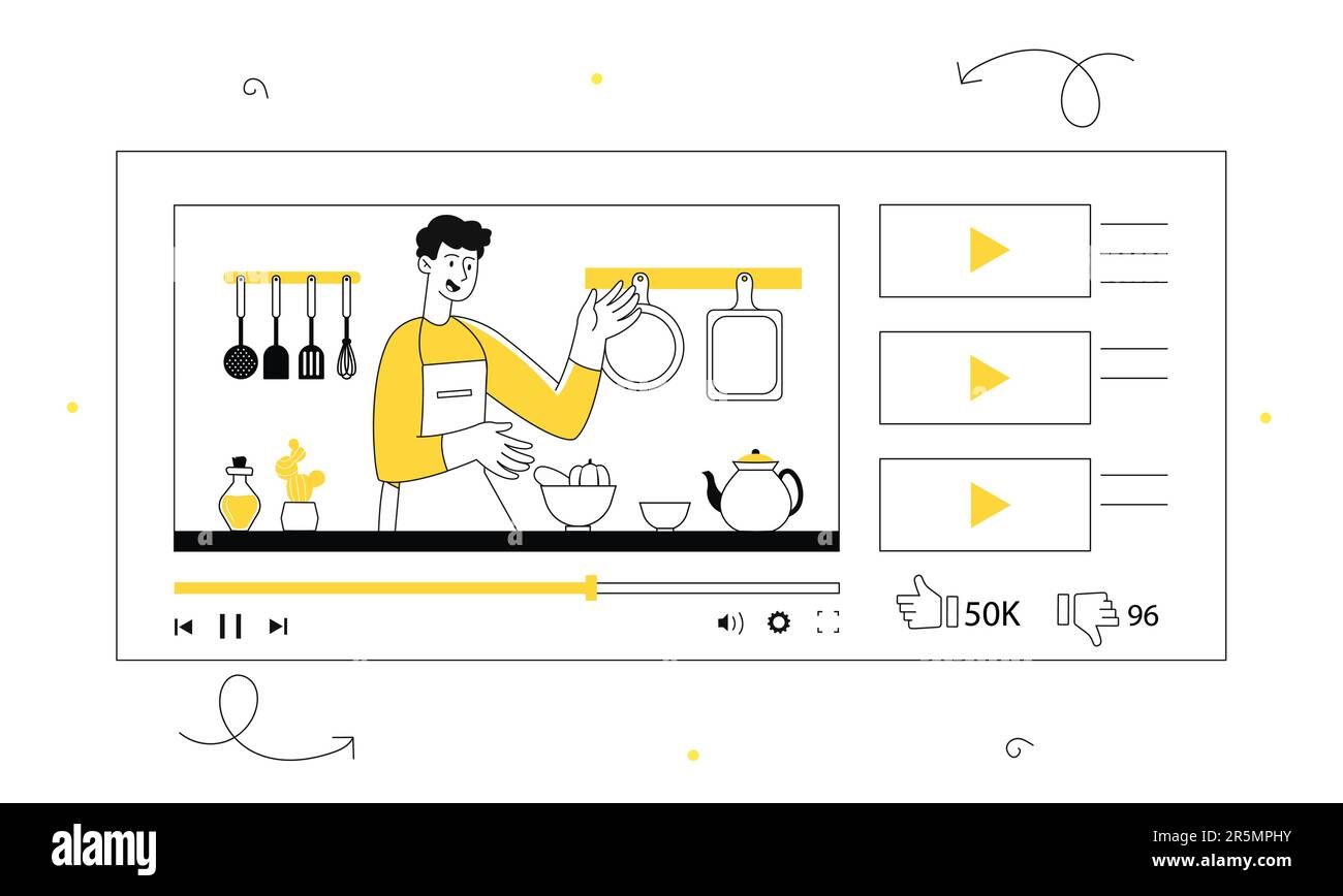 Video blogging thin line Stock Vector Images - Alamy