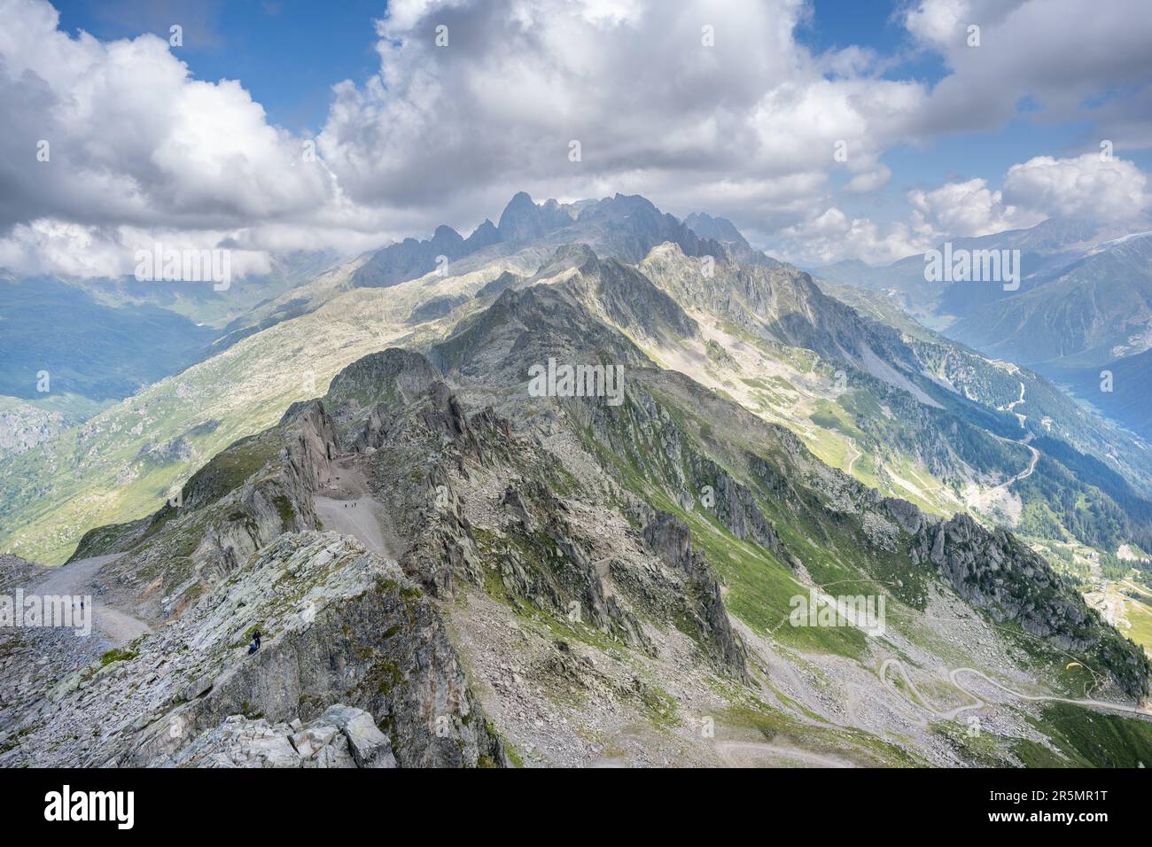 Scenic view of Mont Blanc massif seen from Le Brevent Stock Photo - Alamy