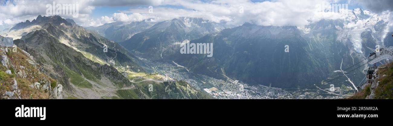Scenic view of Mont Blanc massif seen from Le Brevent Stock Photo - Alamy