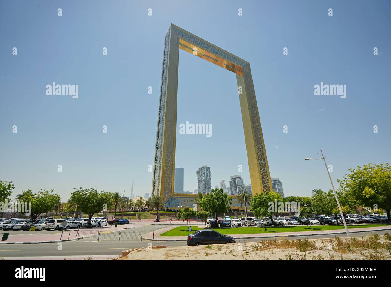 Dubai Frame, bottom-up view, best new attraction, architectural ...