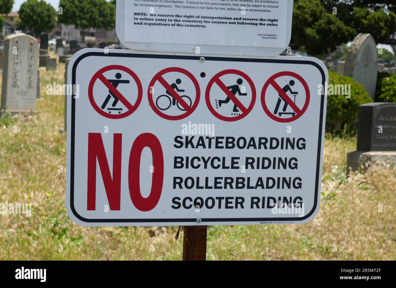 Los Angeles, California, USA 3rd June 2023 No Skateboarding, Bicycle ...