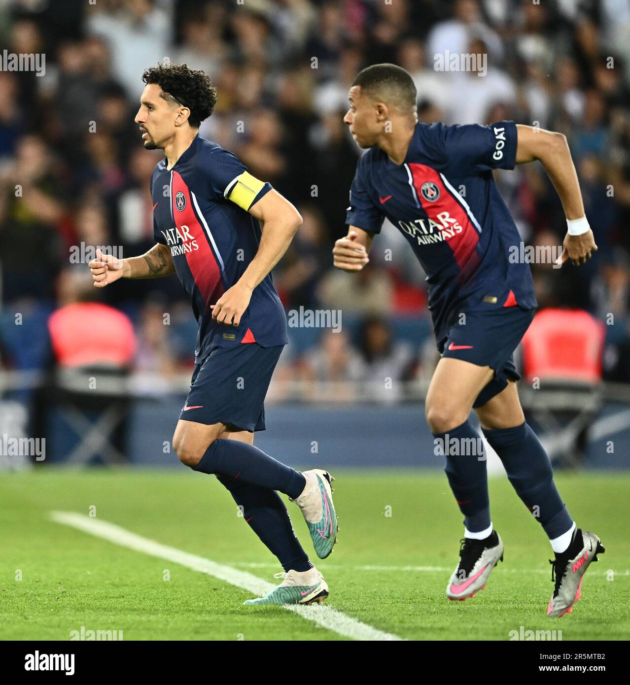 PARIS, FRANCE - JUNE 3: Marquinhos, Kylian Mbappe of Paris Saint ...