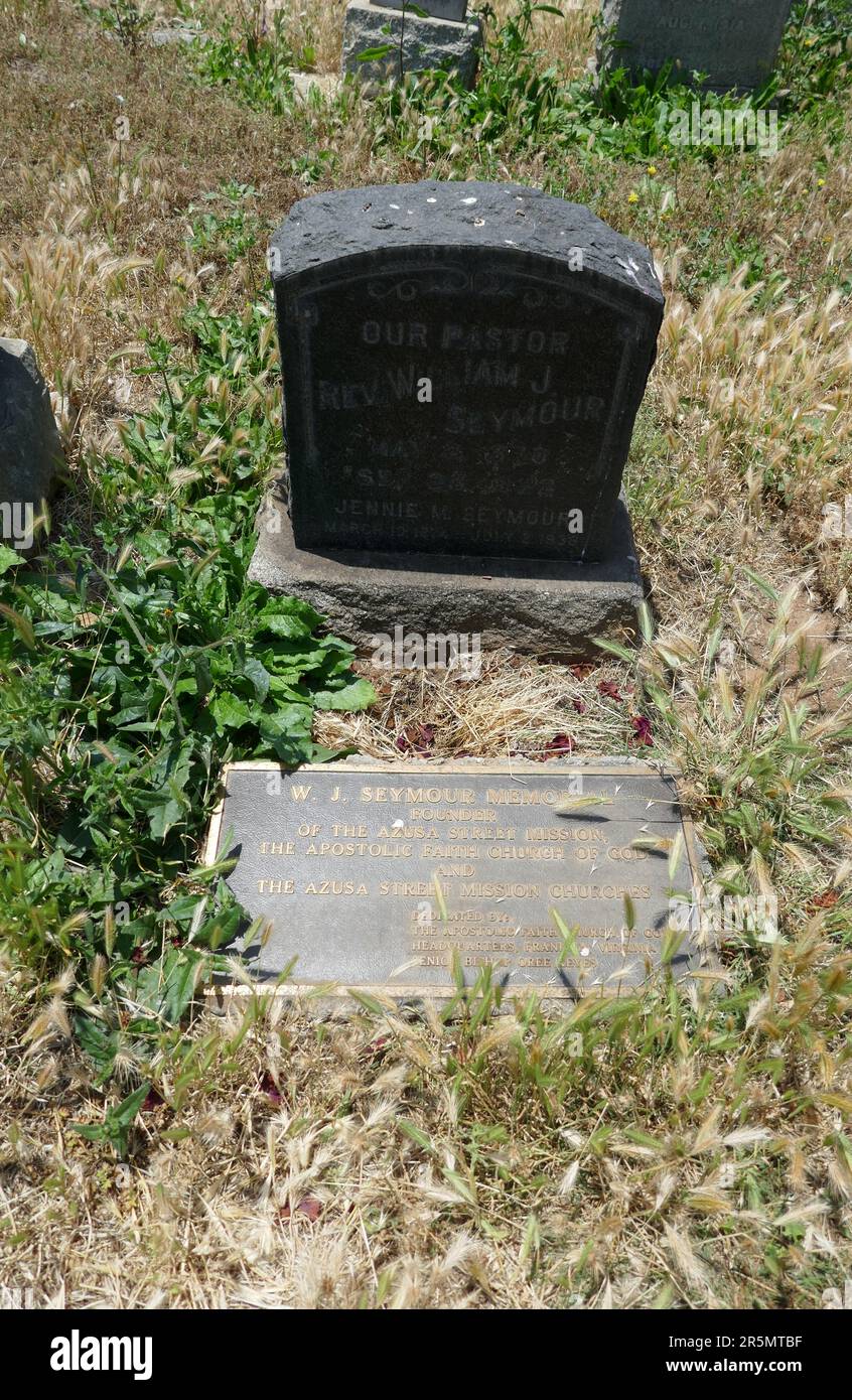 Los Angeles, California, USA 3rd June 2023 Rev. William J. Seymour Grave in Section B at ...