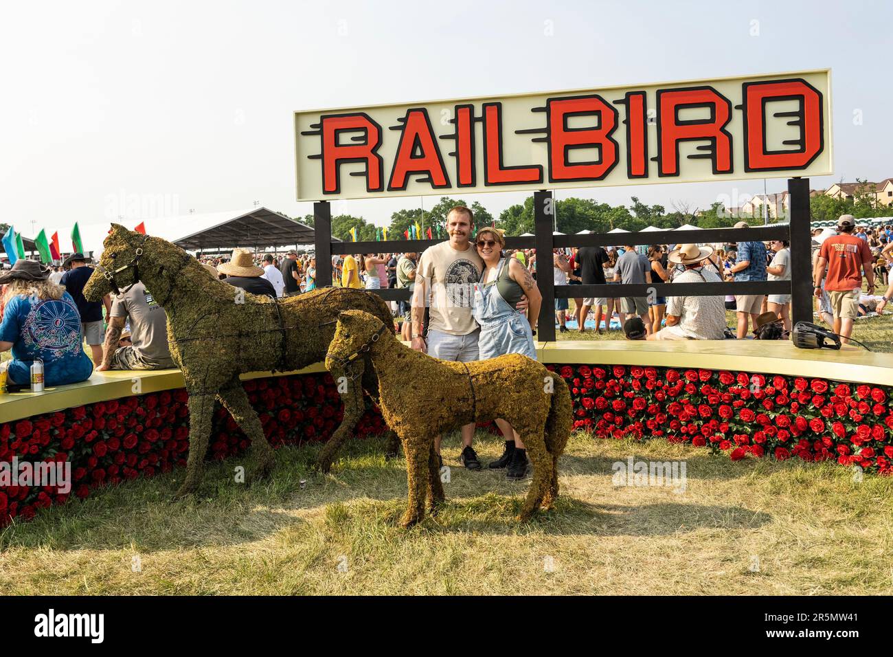 Festivalgoers are seen at Railbird Music Festival on Sunday, June 4 ...