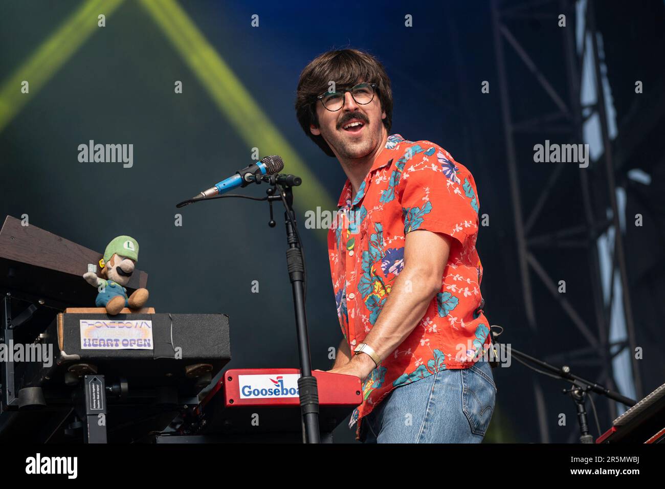 Peter Anspach of Goose performs at Railbird Music Festival on Sunday ...