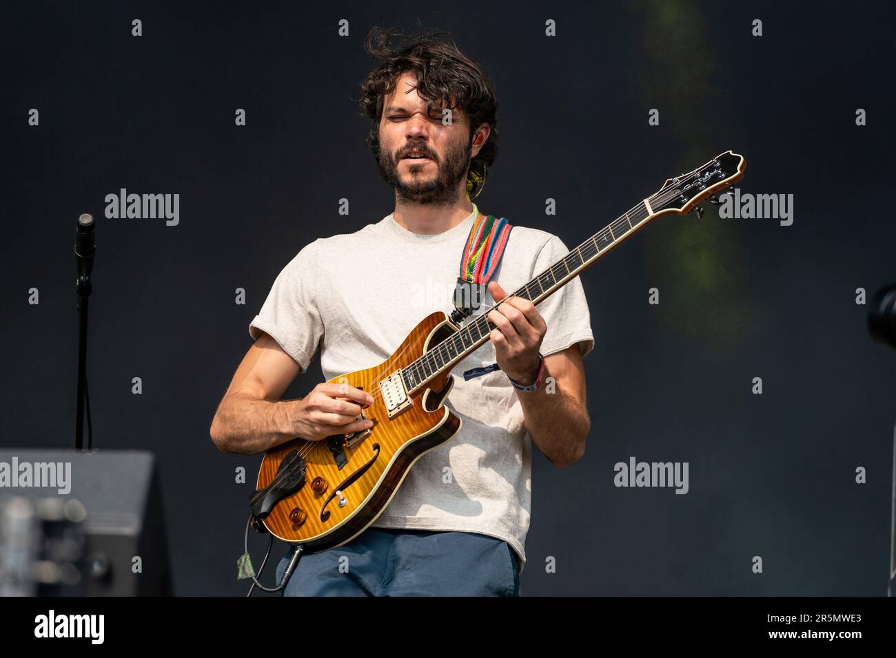 Rick Mitarotonda of Goose performs at Railbird Music Festival on Sunday ...