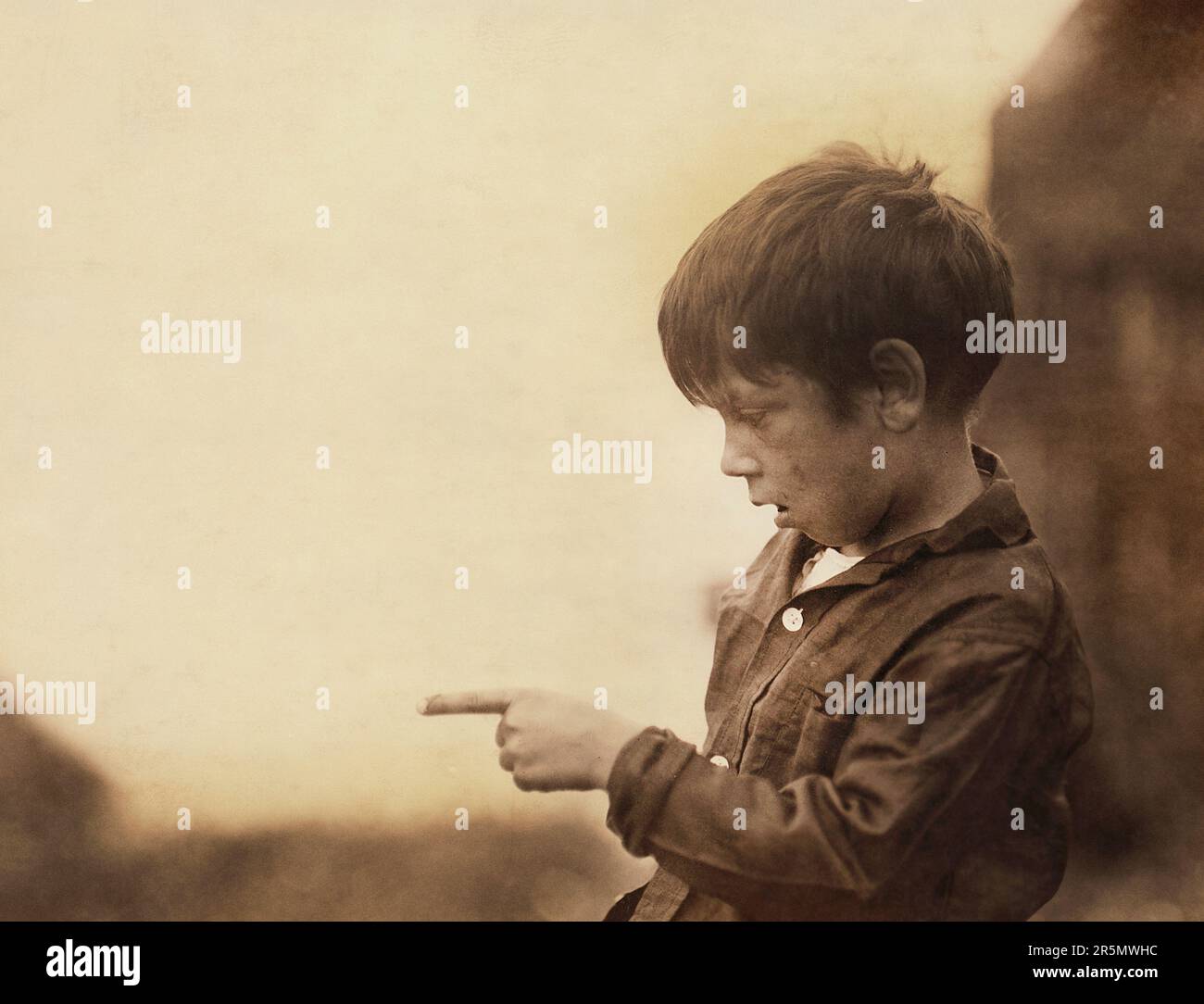 Seven year old boy showing finger injured while working at Seacoast ...