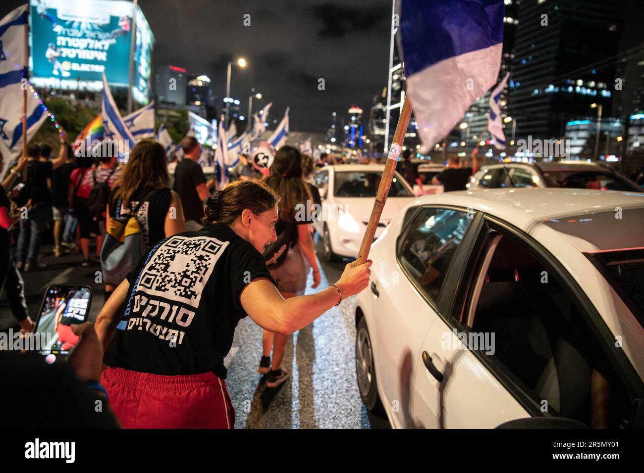 Israel. 03rd June, 2023. Israeli Anti judicial overhaul protestors ...