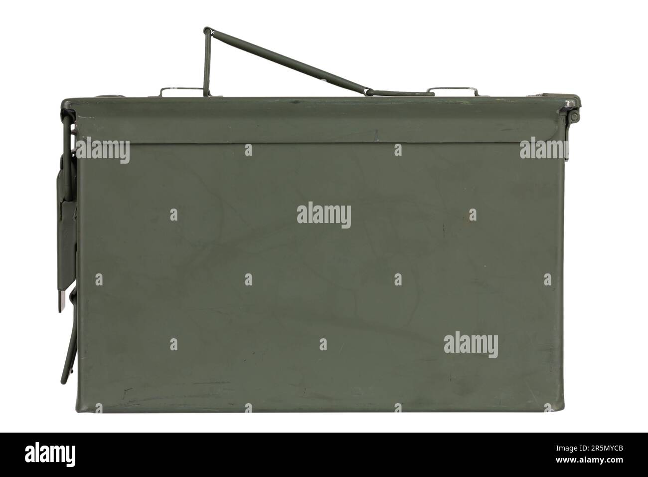 US army green metal ammo box for gun cartridges isolated on white Stock Photo - Alamy