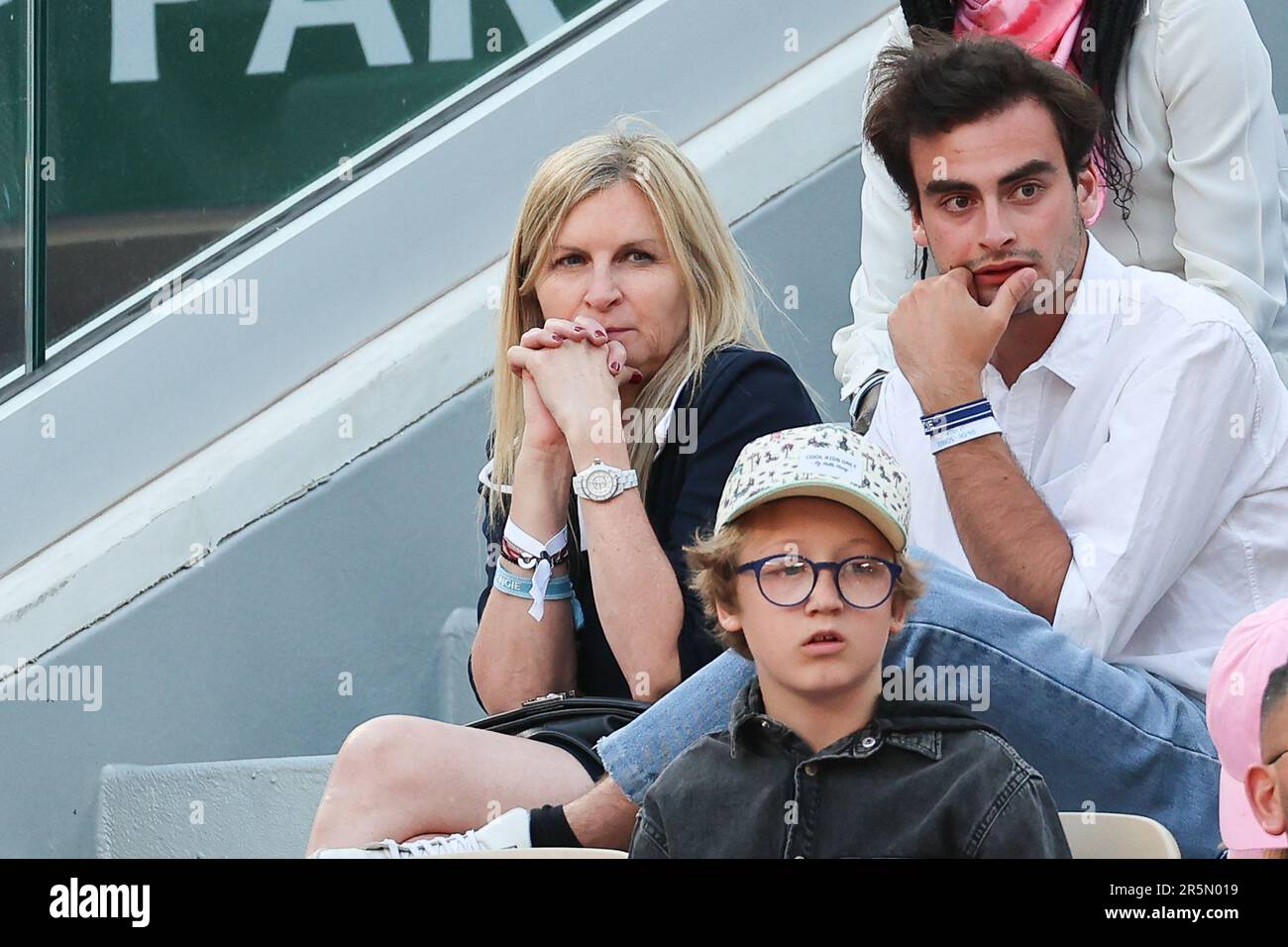 Paris, France. 04th June, 2023. Isabelle Gounin-Levy in the stands ...