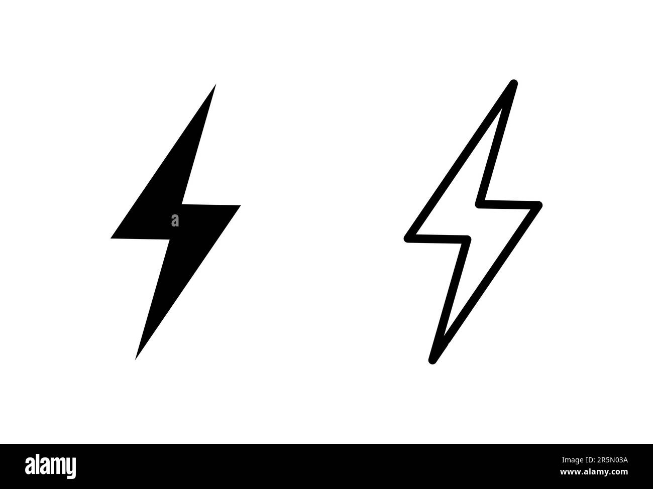 Lightning icon set. electric icon vector. power icon. energy sign Stock ...