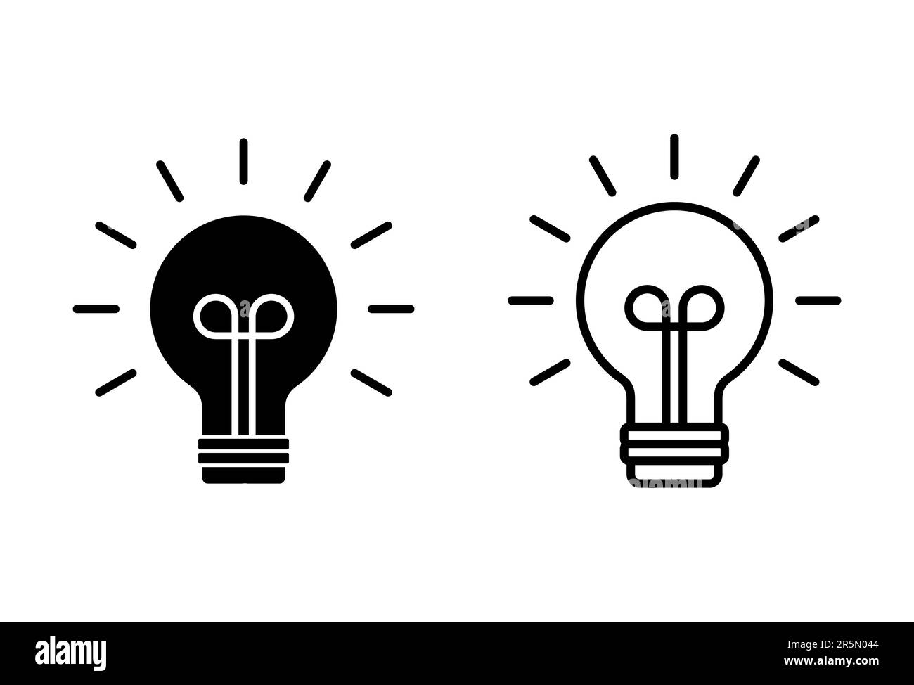 Lamp icon set. Light bulb icon vector. idea symbol Stock Vector Image & Art - Alamy