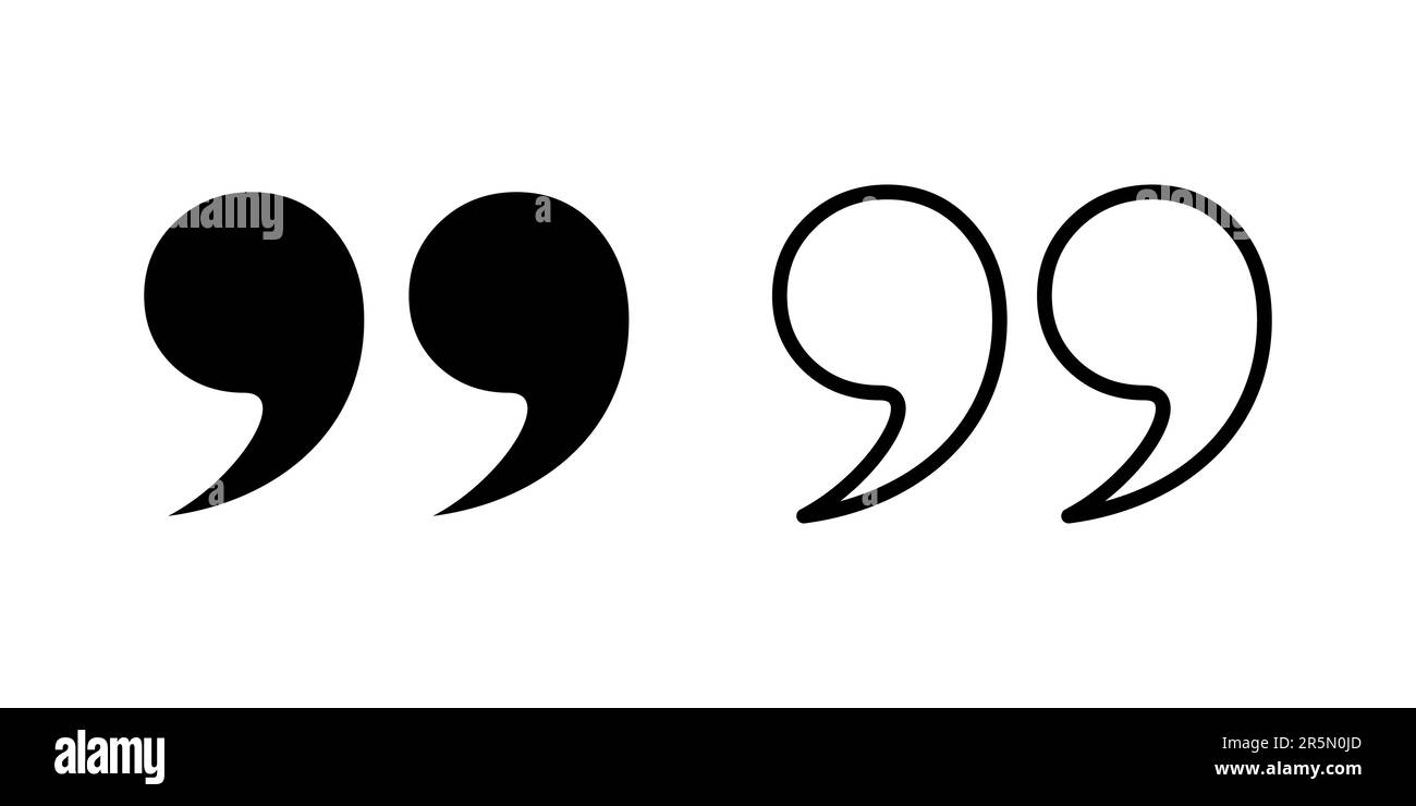 Quotation marks icon quotation marks Stock Vector Images - Alamy