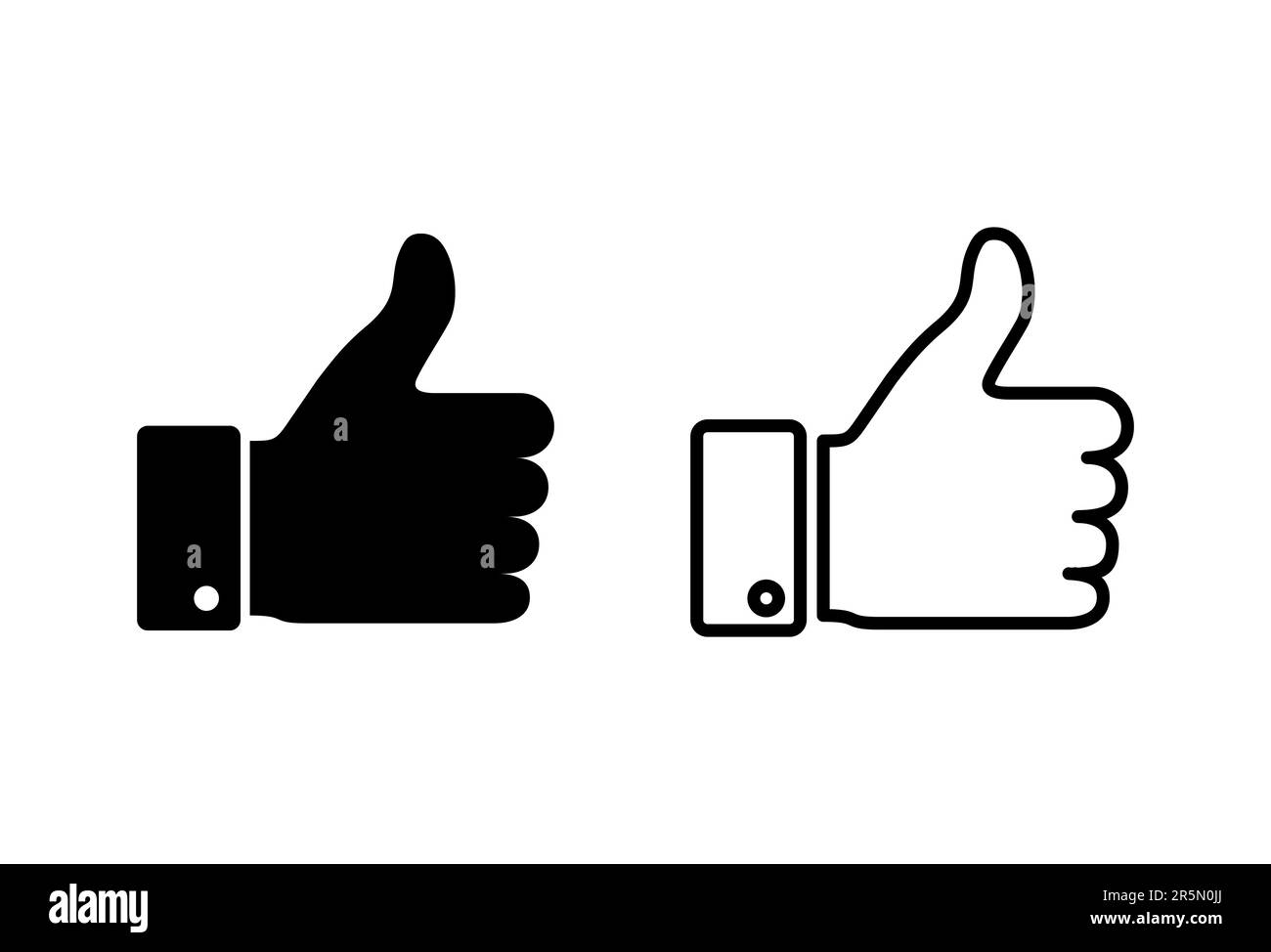 Thumbs up icon set. Hand like. Like icon vector Stock Vector Image ...
