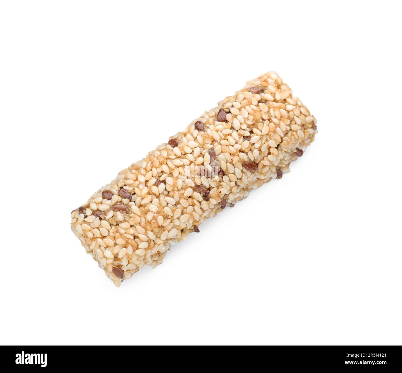 Tasty sesame seed bar isolated on white Stock Photo - Alamy