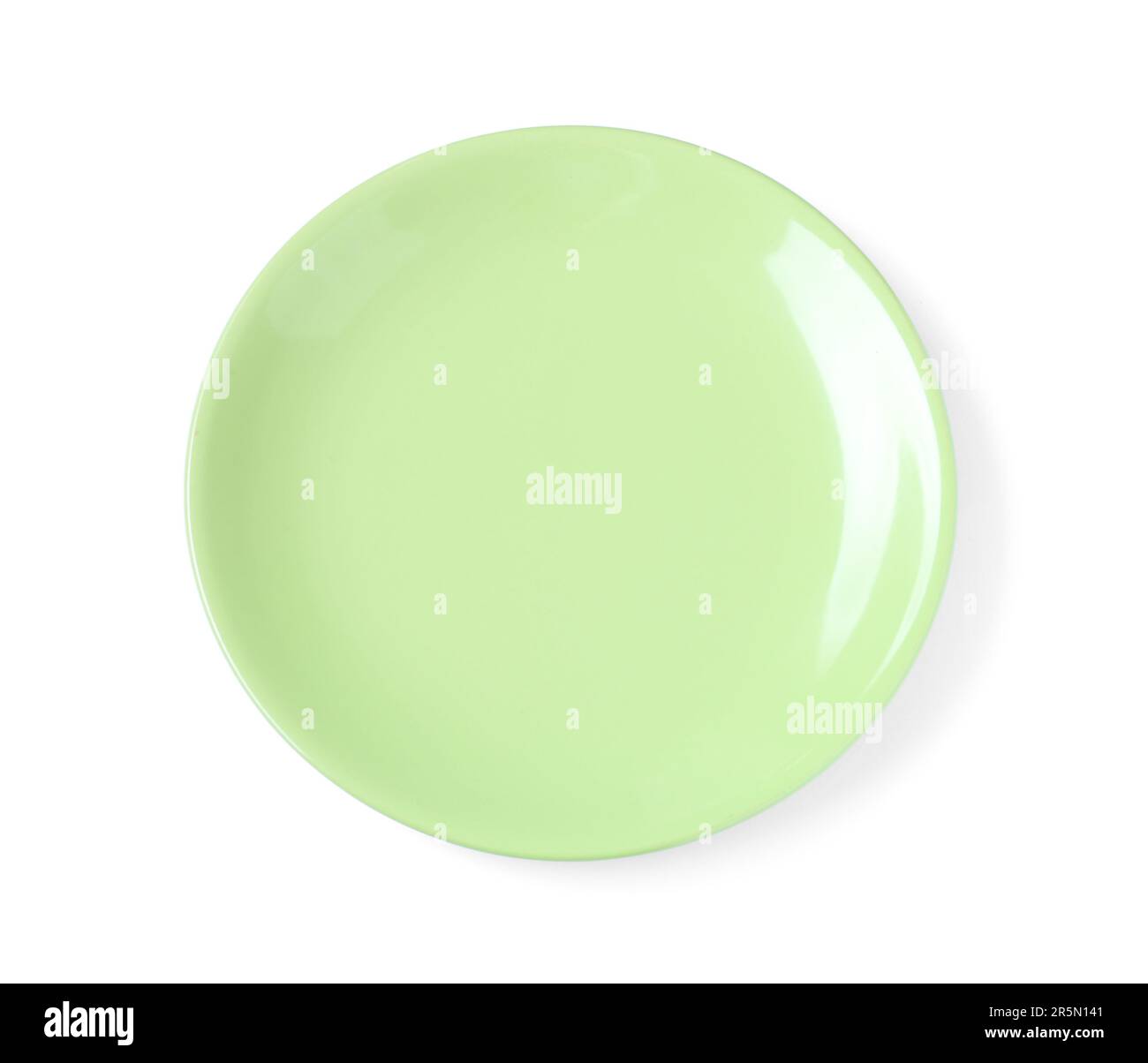 Empty light green plate Cut Out Stock Images & Pictures - Alamy