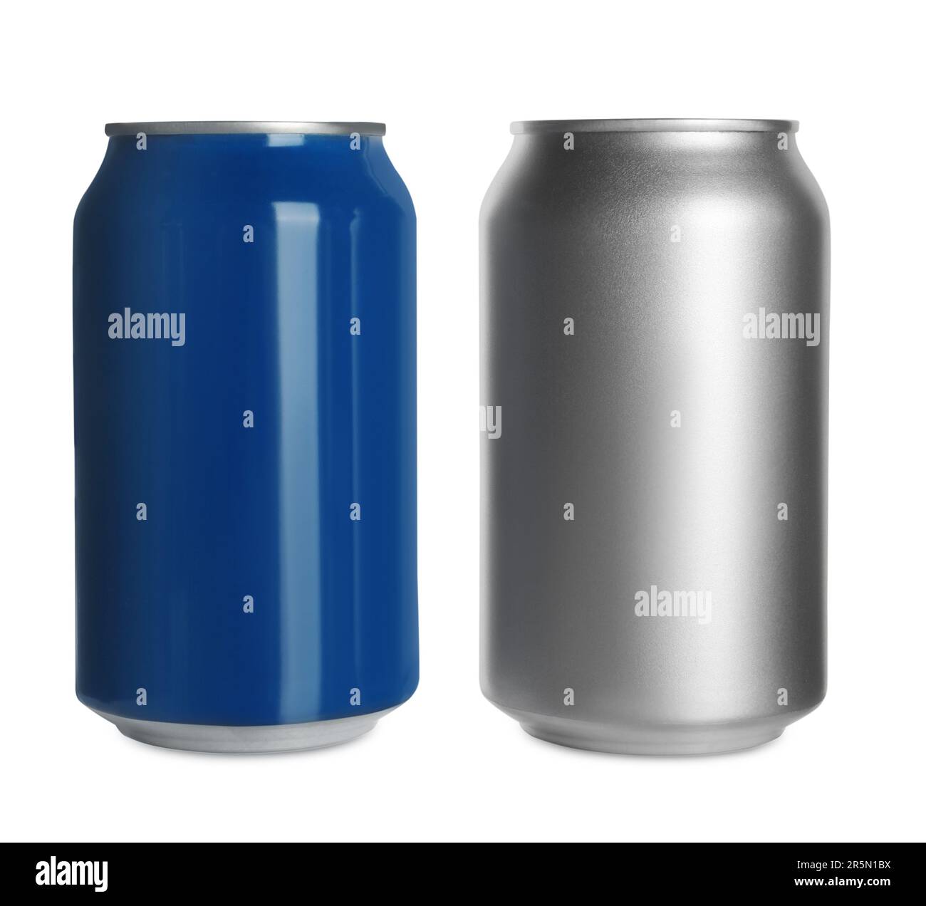 Aluminum cans on white background. Mockup for design Stock Photo - Alamy