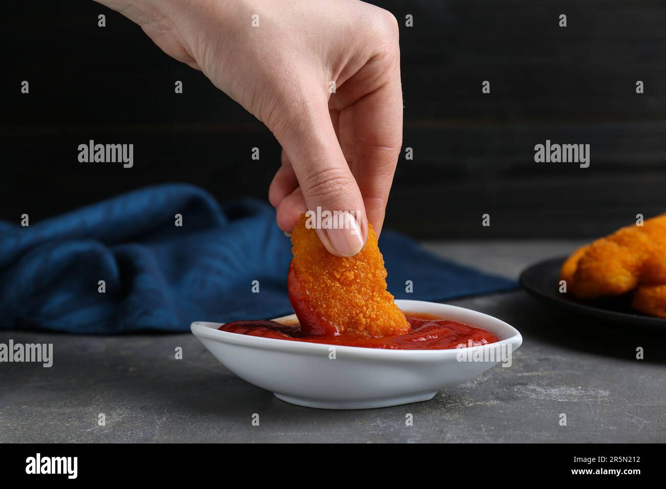 Chicken nugget dipping hi-res stock photography and images - Alamy