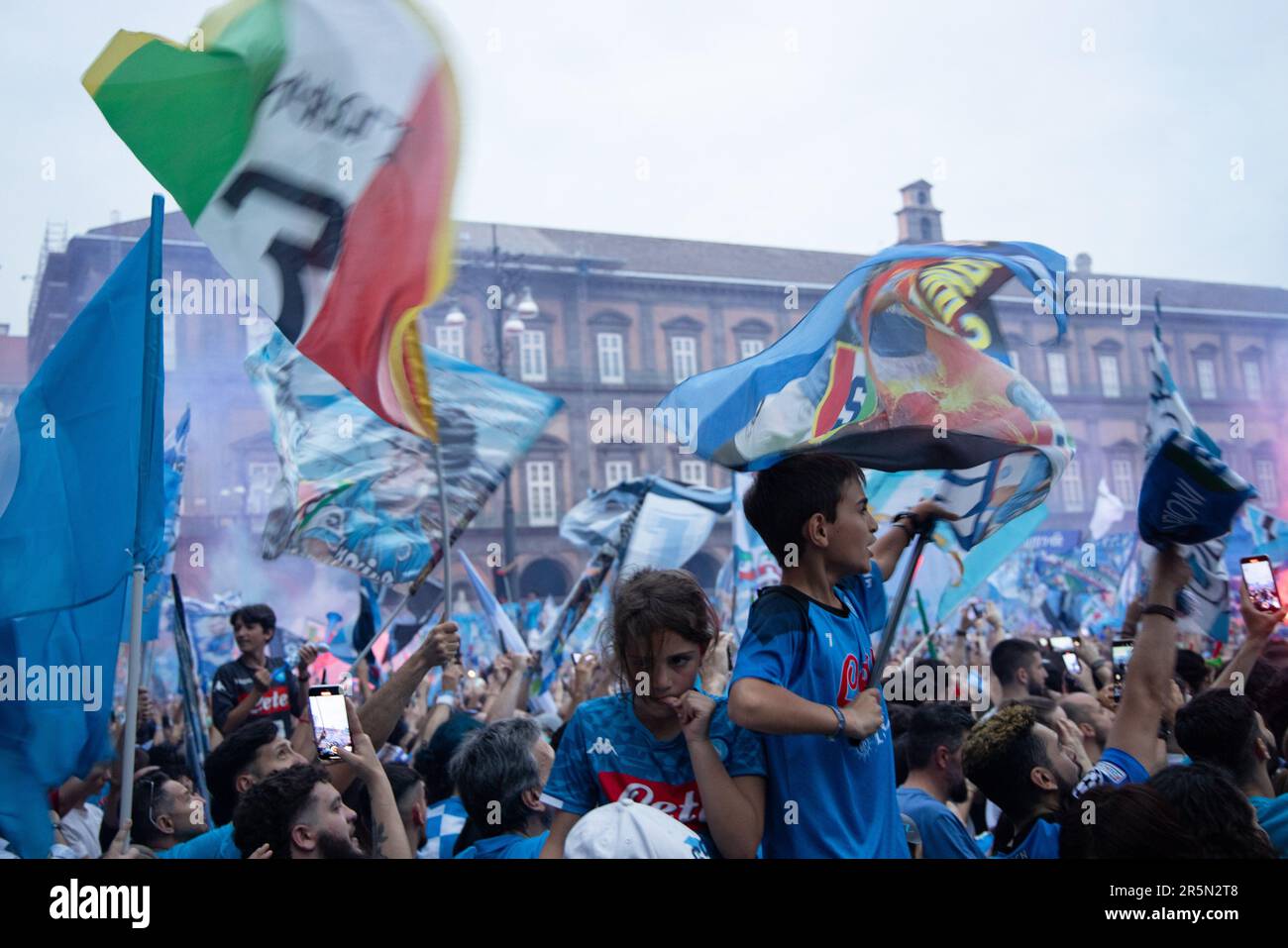 Napoli Supporters during Italian Serie A scudetto victory celebrations ...