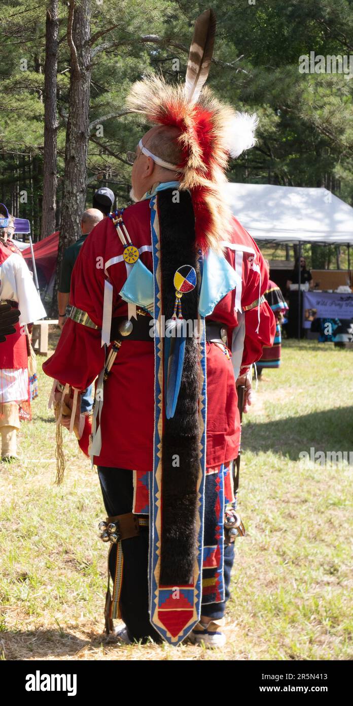 Man wearing Southern Straight or Southern traditional pow wow regalia ...