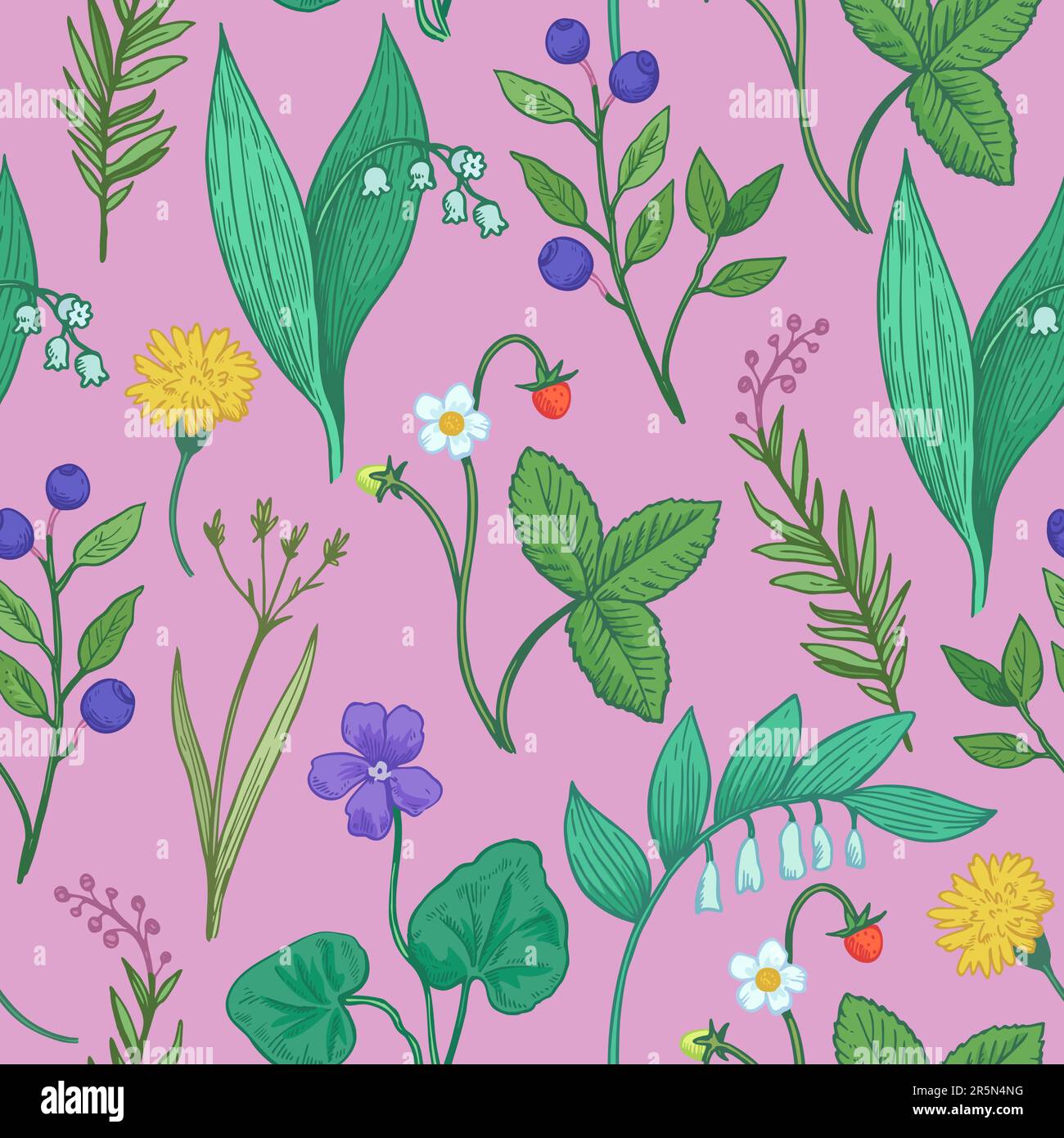 Victorian wild flowers Stock Vector Images - Alamy